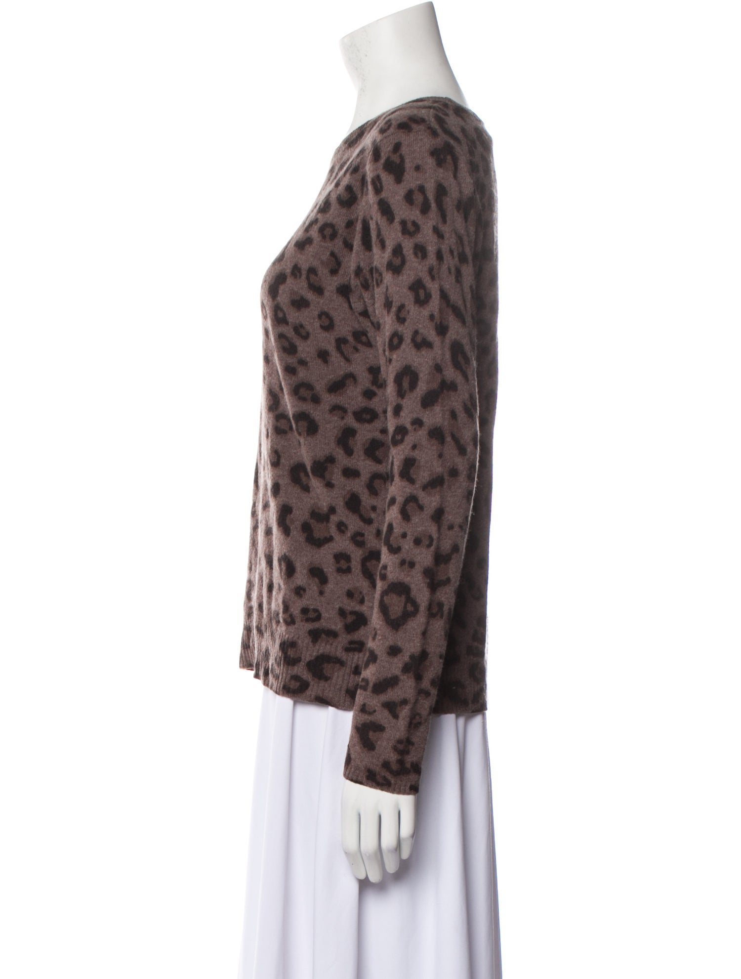 Cynthia Rowley Cashmere Animal Print Sweater - Grey Knitwear, Clothing ...