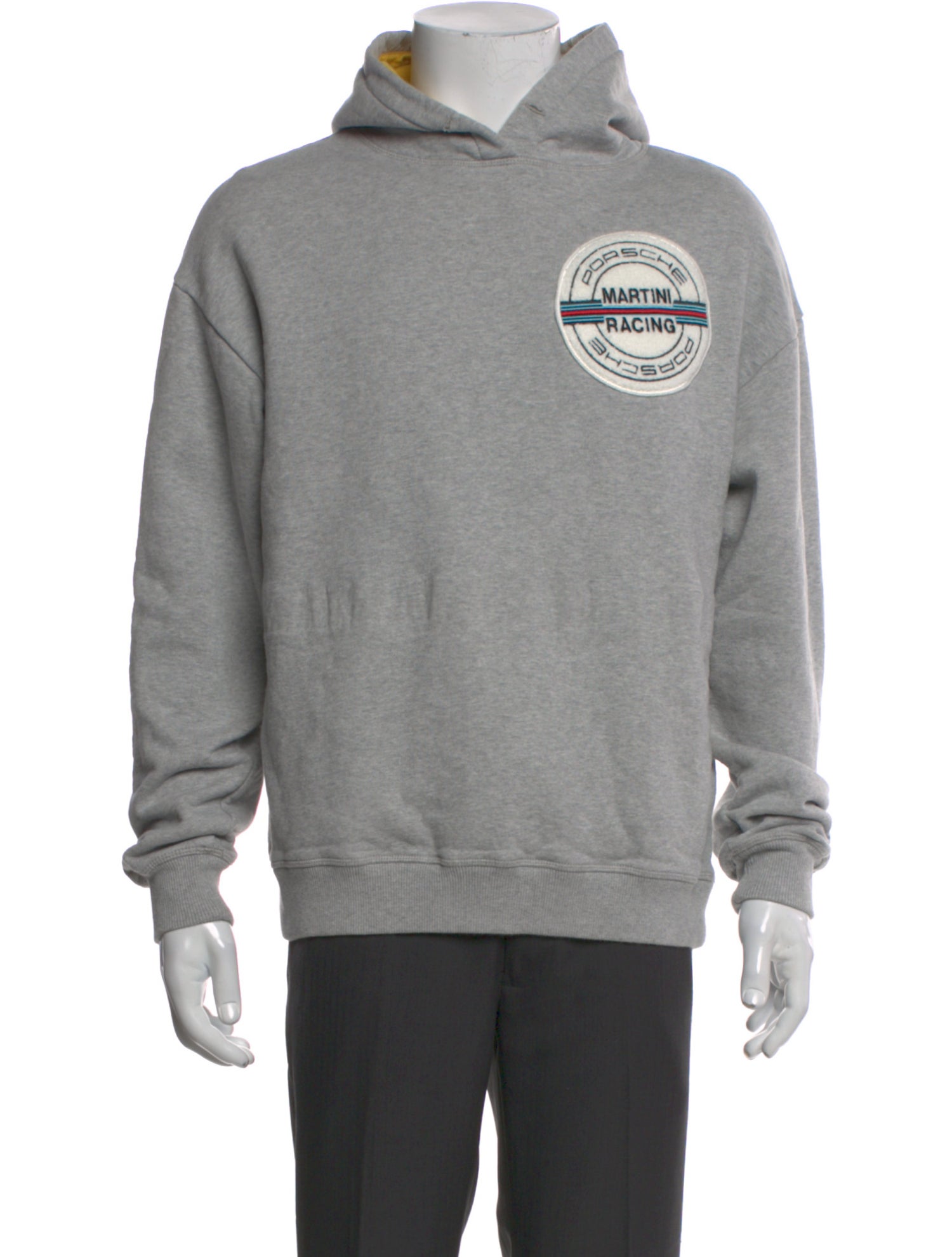 Porsche Design Graphic Print Crew Neck Hoodie - Grey Sweatshirts ...