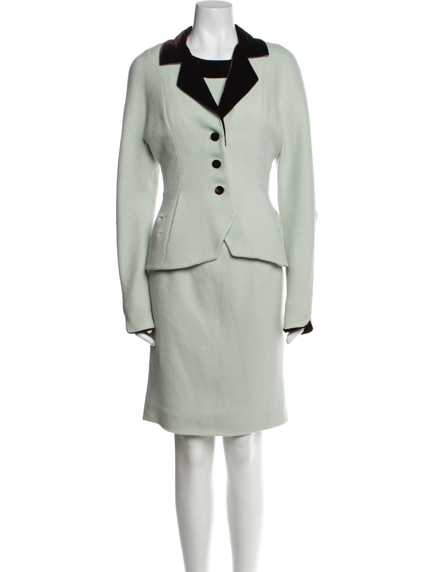 Peggy Jennings Colorblock Pattern Dress Set - Green Suits and Sets ...