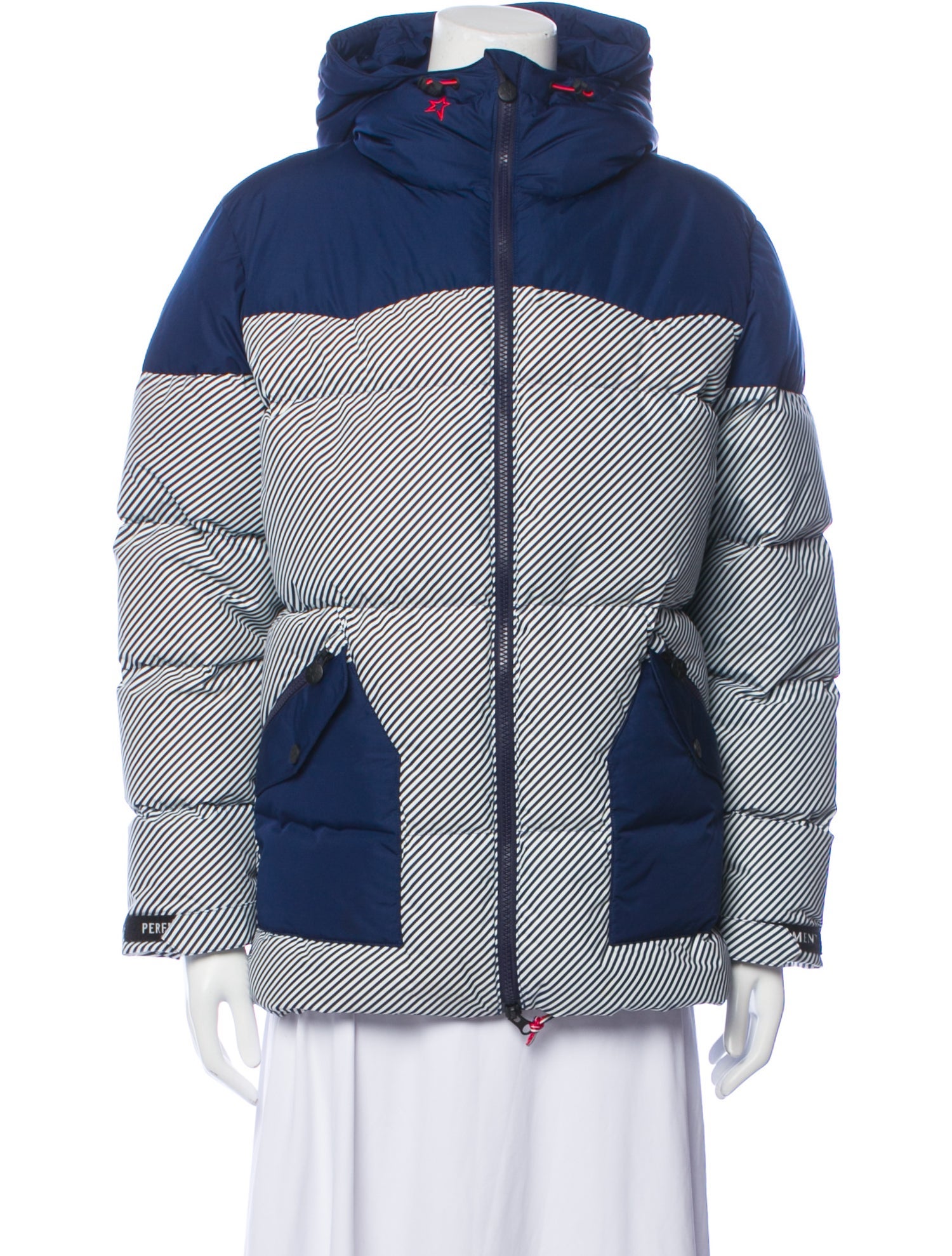 Perfect Moment Pirtuk Pinstripe Striped Down Jacket w/ Tags - Blue Jackets, Clothing ...