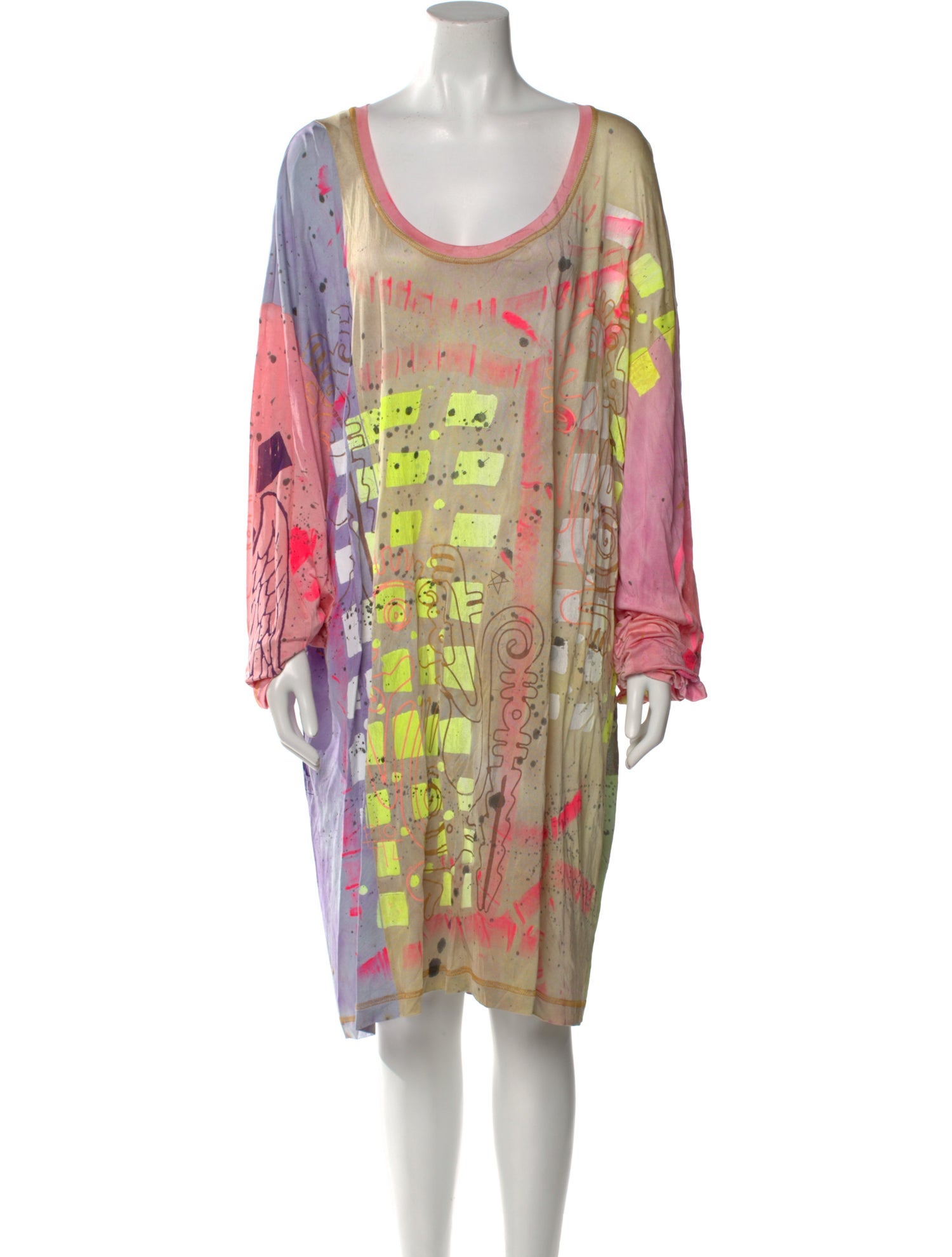 The People Of The Labyrinths Silk Mini Dress - Pink Dresses, Clothing ...