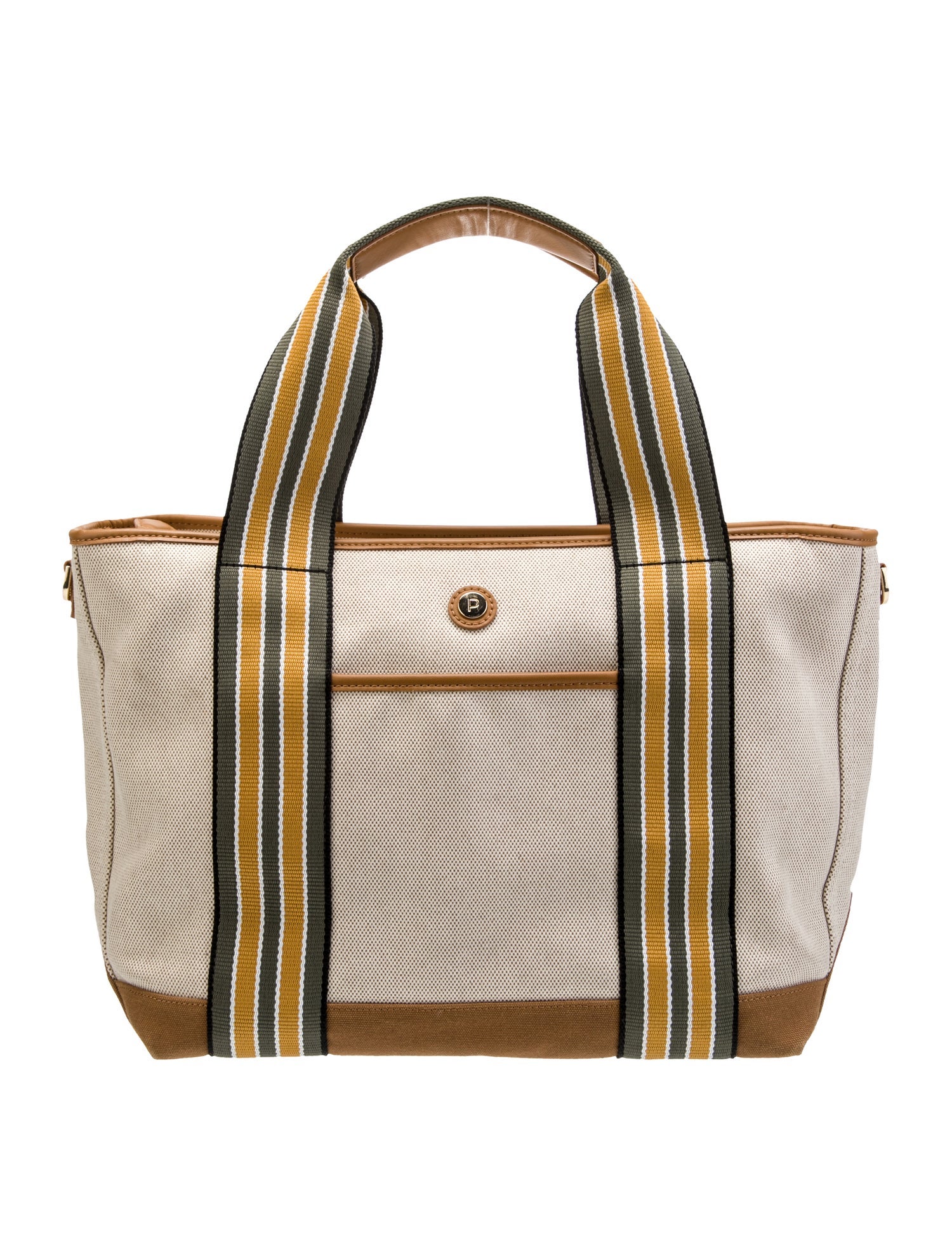 Paravel Leather-Trim Canvas Tote - Neutrals Totes, Handbags ...
