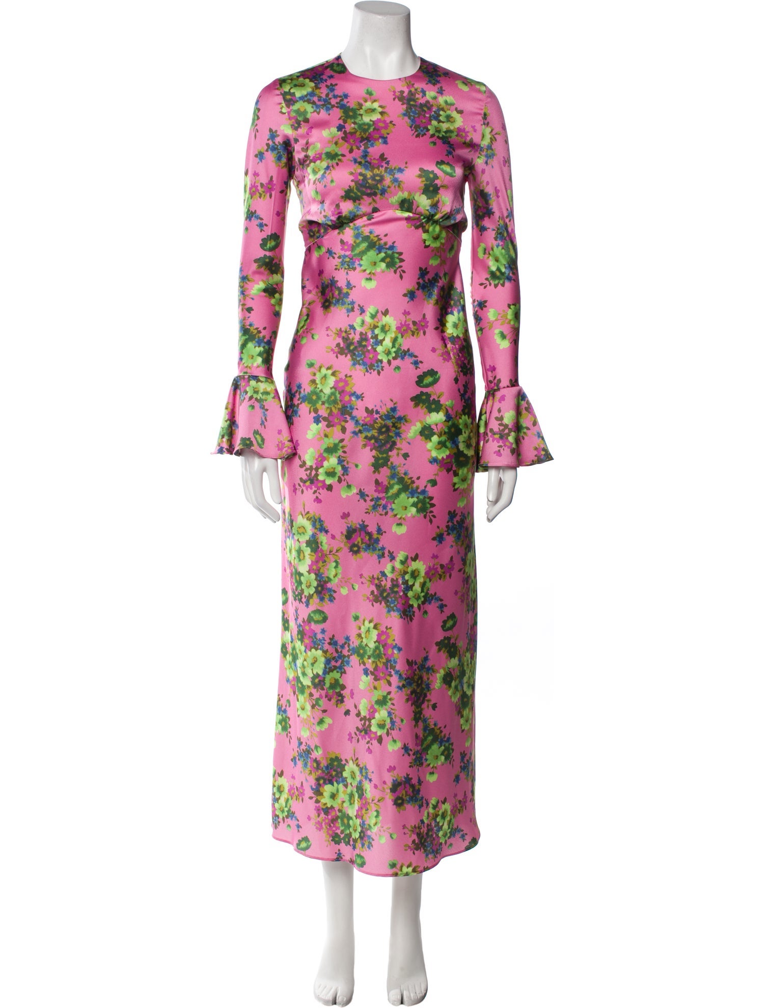 Les Rêveries Floral Print Long Dress - Pink Dresses, Clothing ...