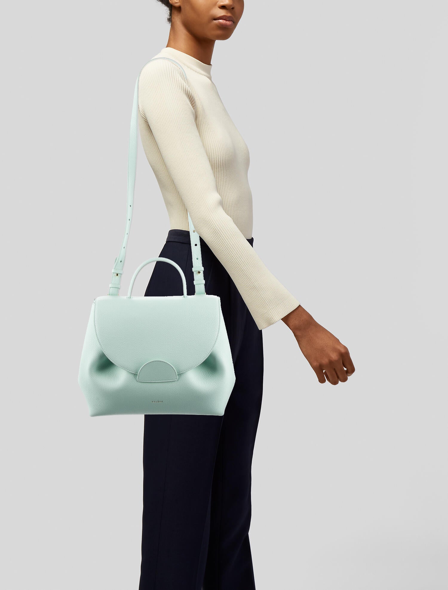 Polène Leather Backpack w/ Tags - Blue Backpacks, Handbags - WPLNE20557 ...