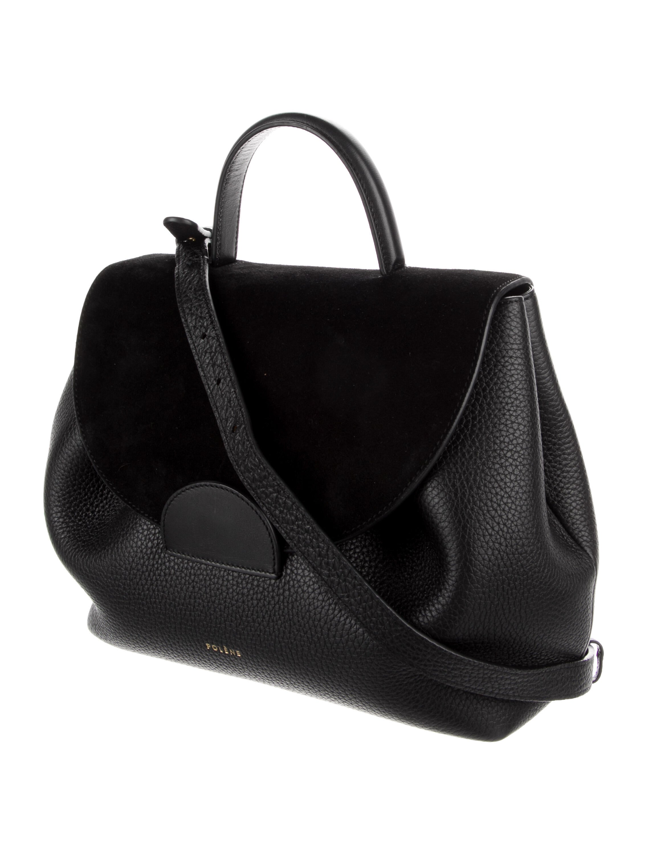 Polène Number One (Numero Un) - Trio Black Suede and Smooth Full Grain ...