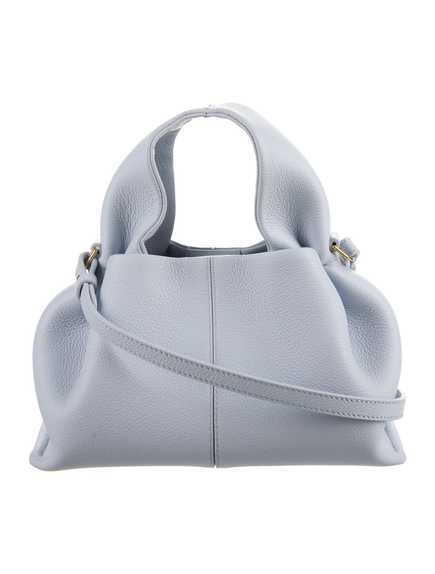 Polène Grained Leather Handle Bag - Blue Handle Bags, Handbags ...