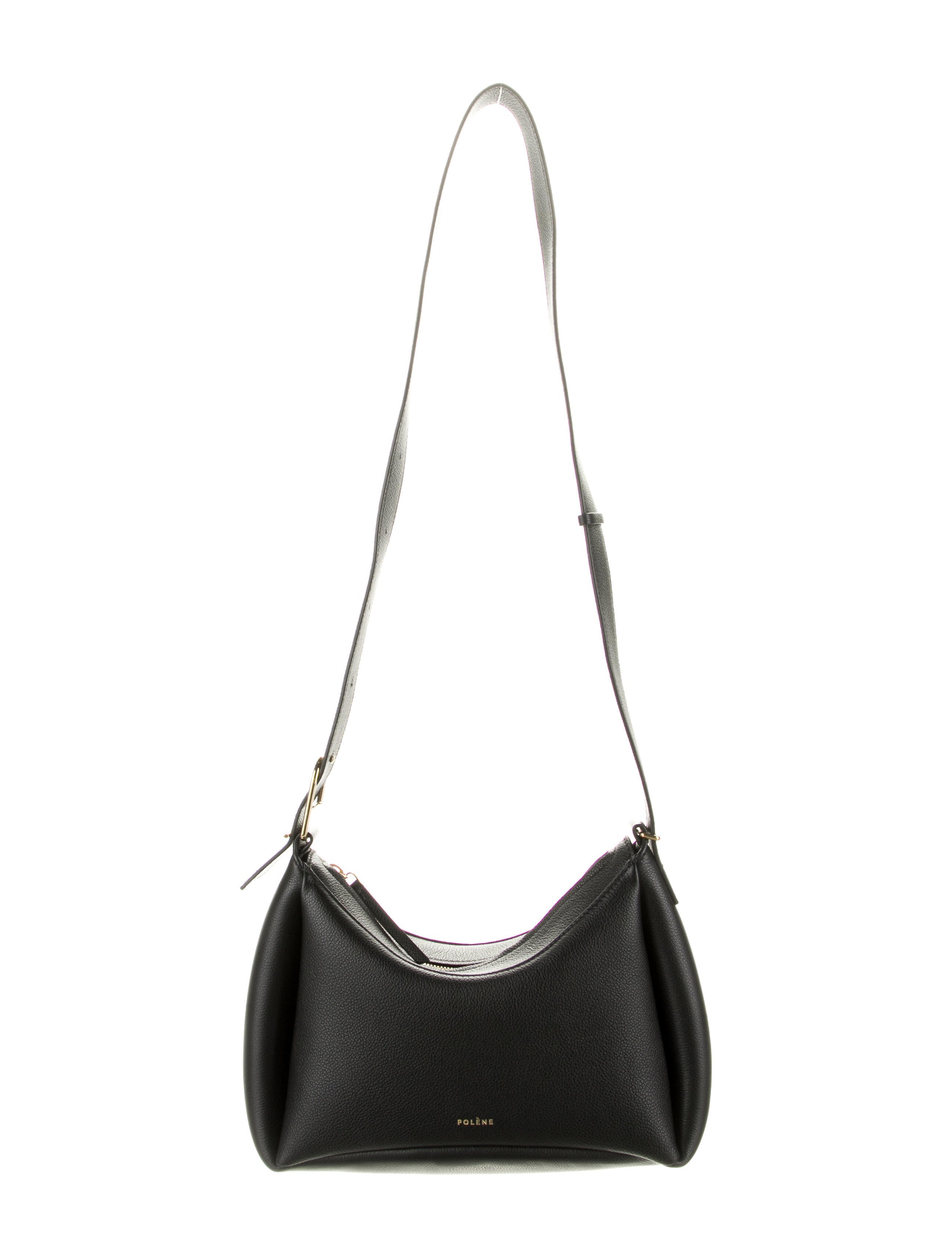 Polène Leather Shoulder Bag - Black Shoulder Bags, Handbags ...
