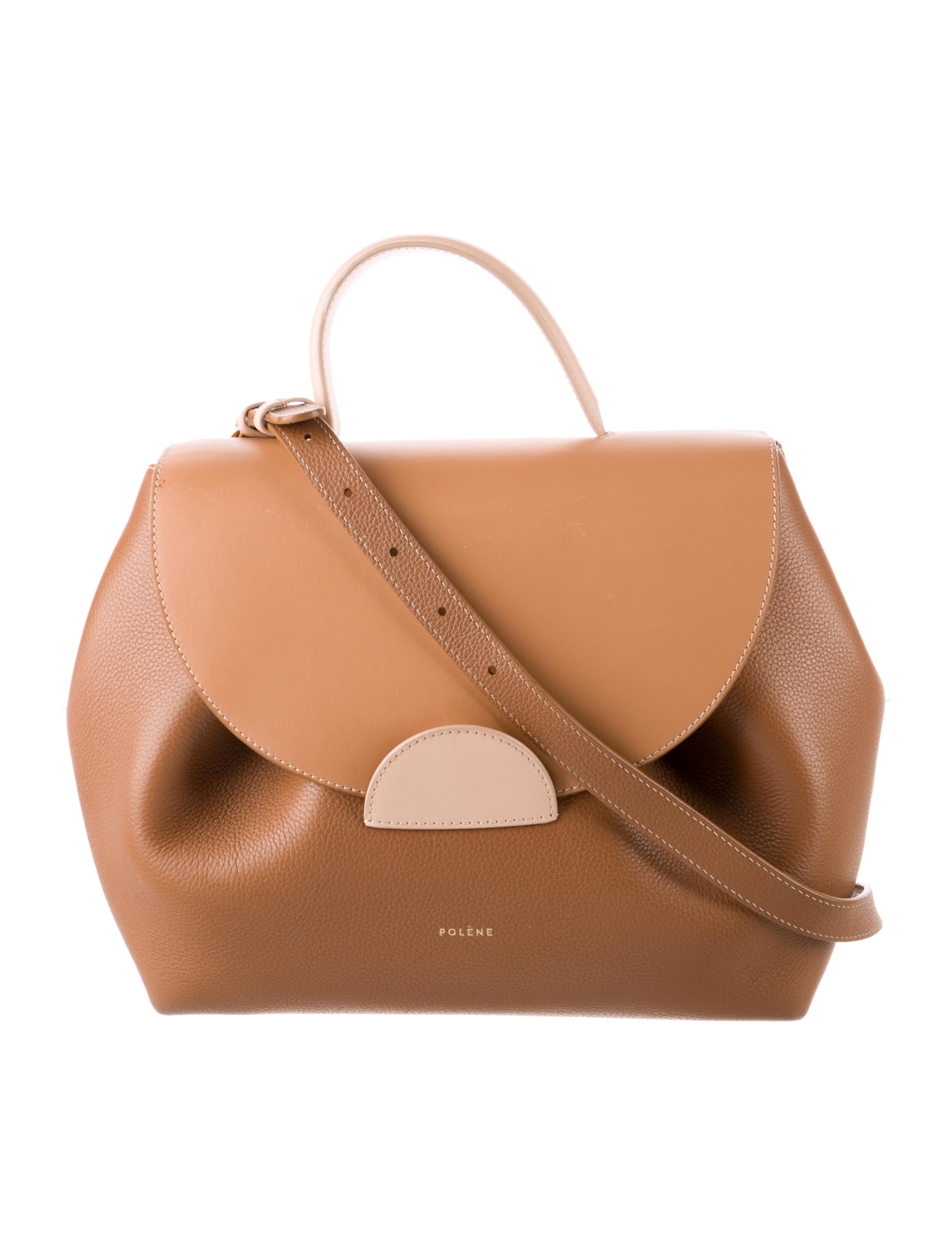 Polène Leather Crossbody Bag - Neutrals Crossbody Bags, Handbags ...