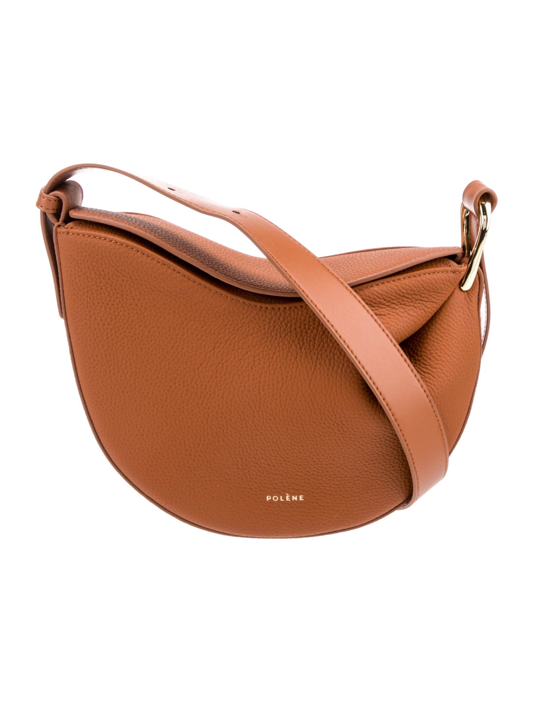 Polène Leather Tonca Crossbody Bag - Brown Crossbody Bags, Handbags ...