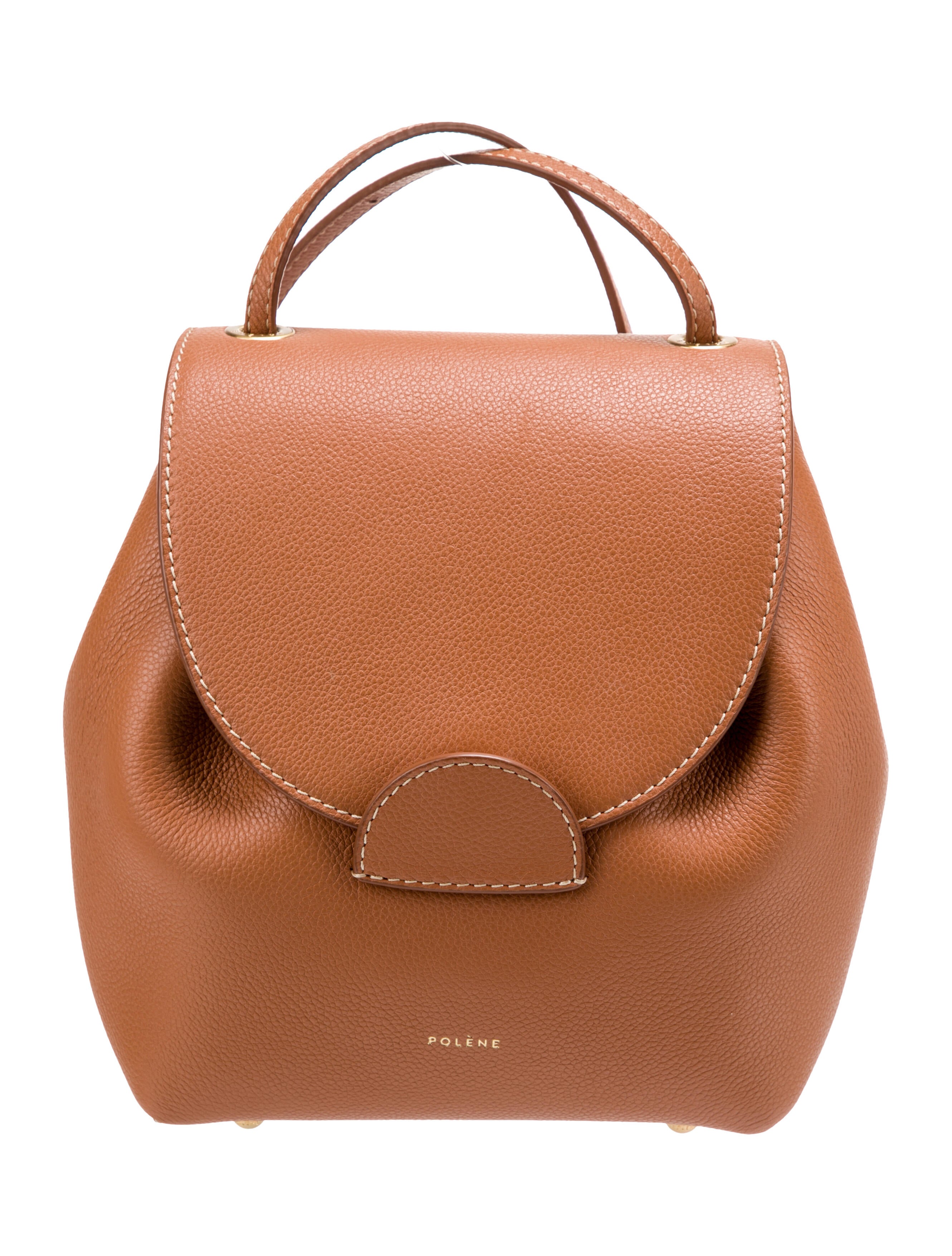 Polène Leather Backpack - Brown Backpacks, Handbags - WPLNE21395 | The ...