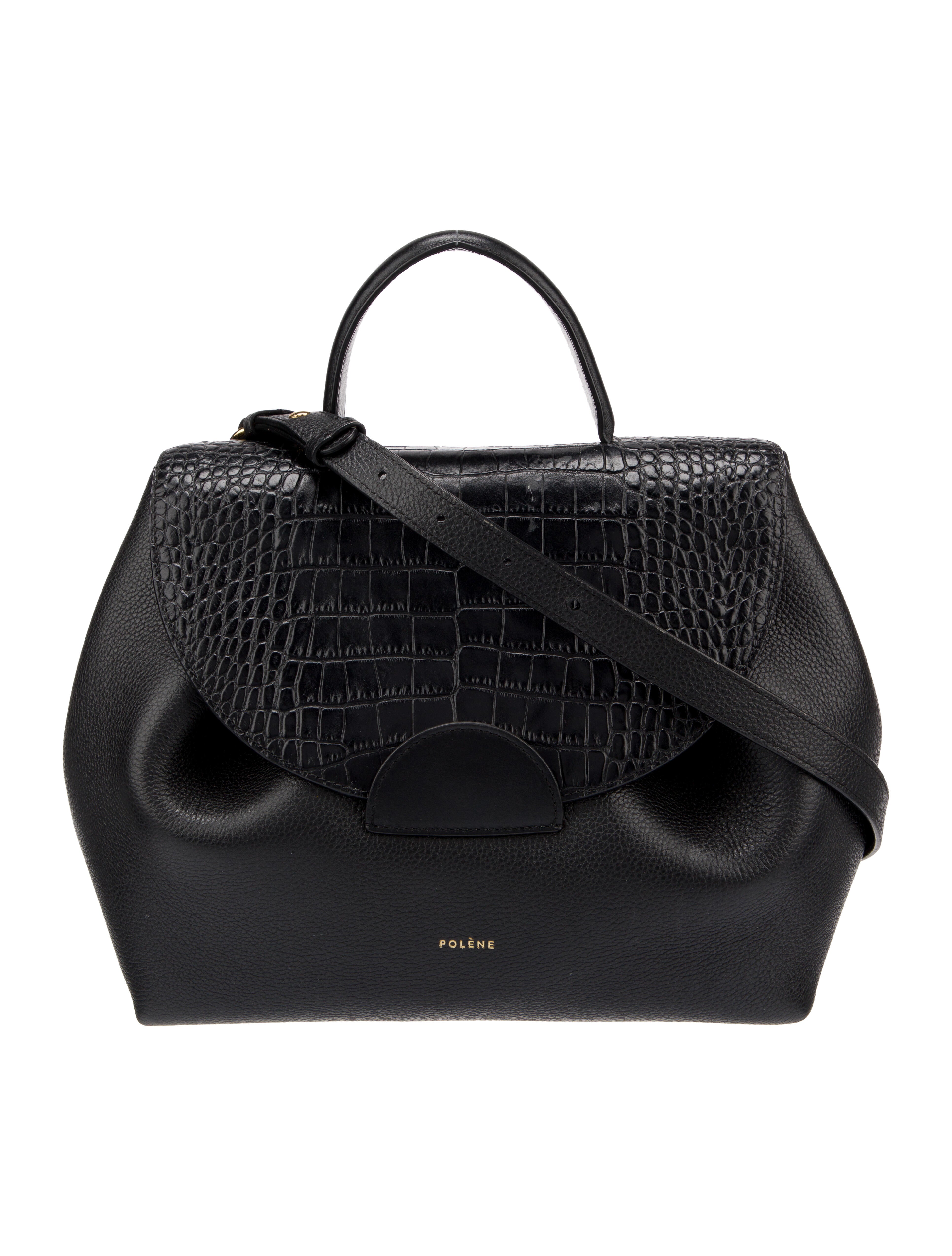 Polène Leather Handle Bag - Black Handle Bags, Handbags - WPLNE21433 ...