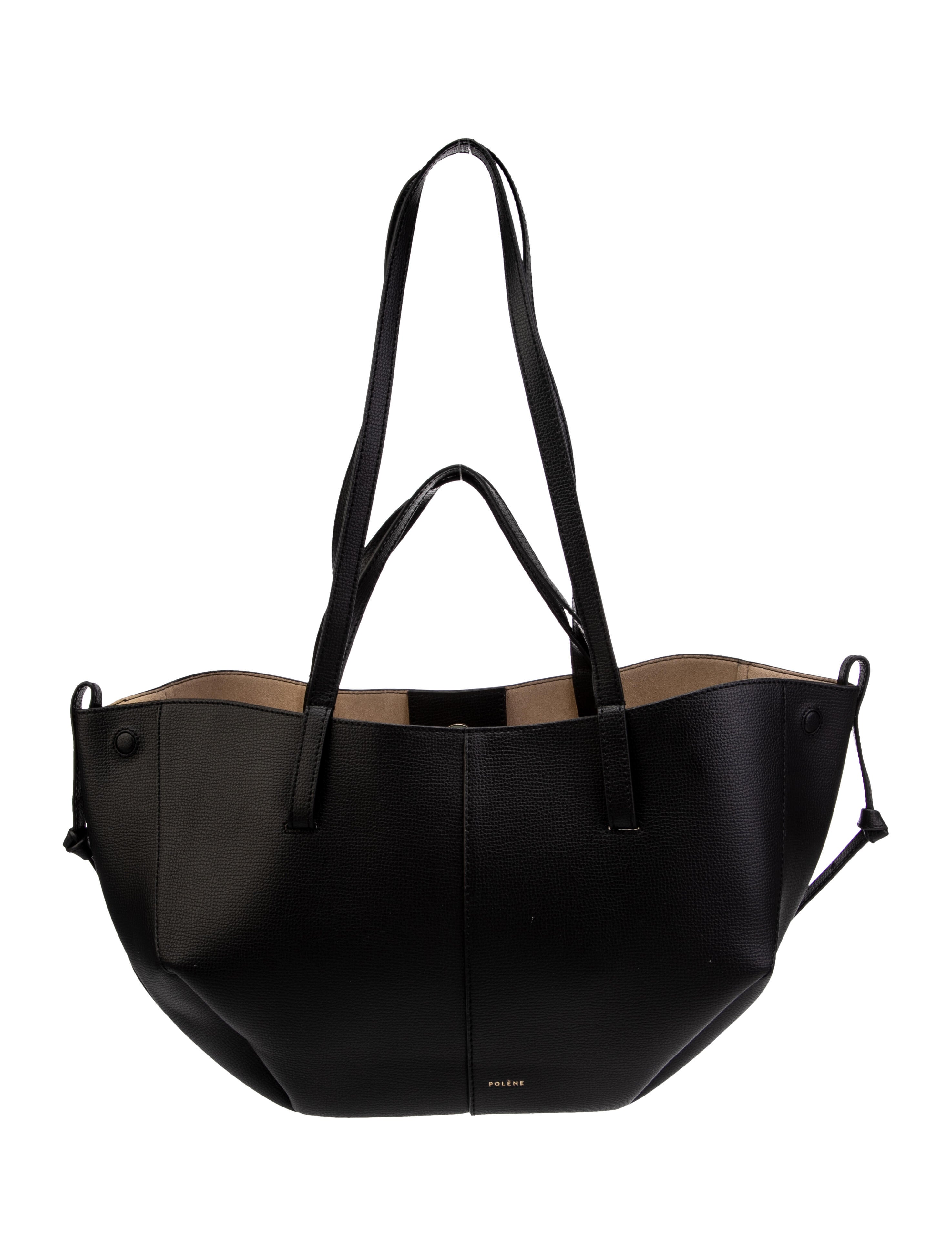 Polène Leather Cyme Tote Bag - Black Totes, Handbags - WPLNE21461 | The ...