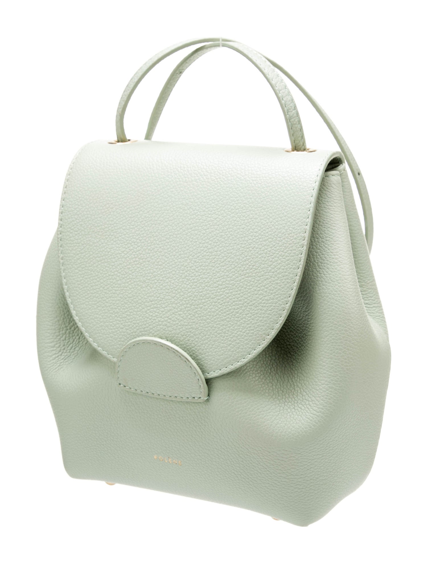 Polène Numero Un Leather Backpack - Green Backpacks, Handbags ...