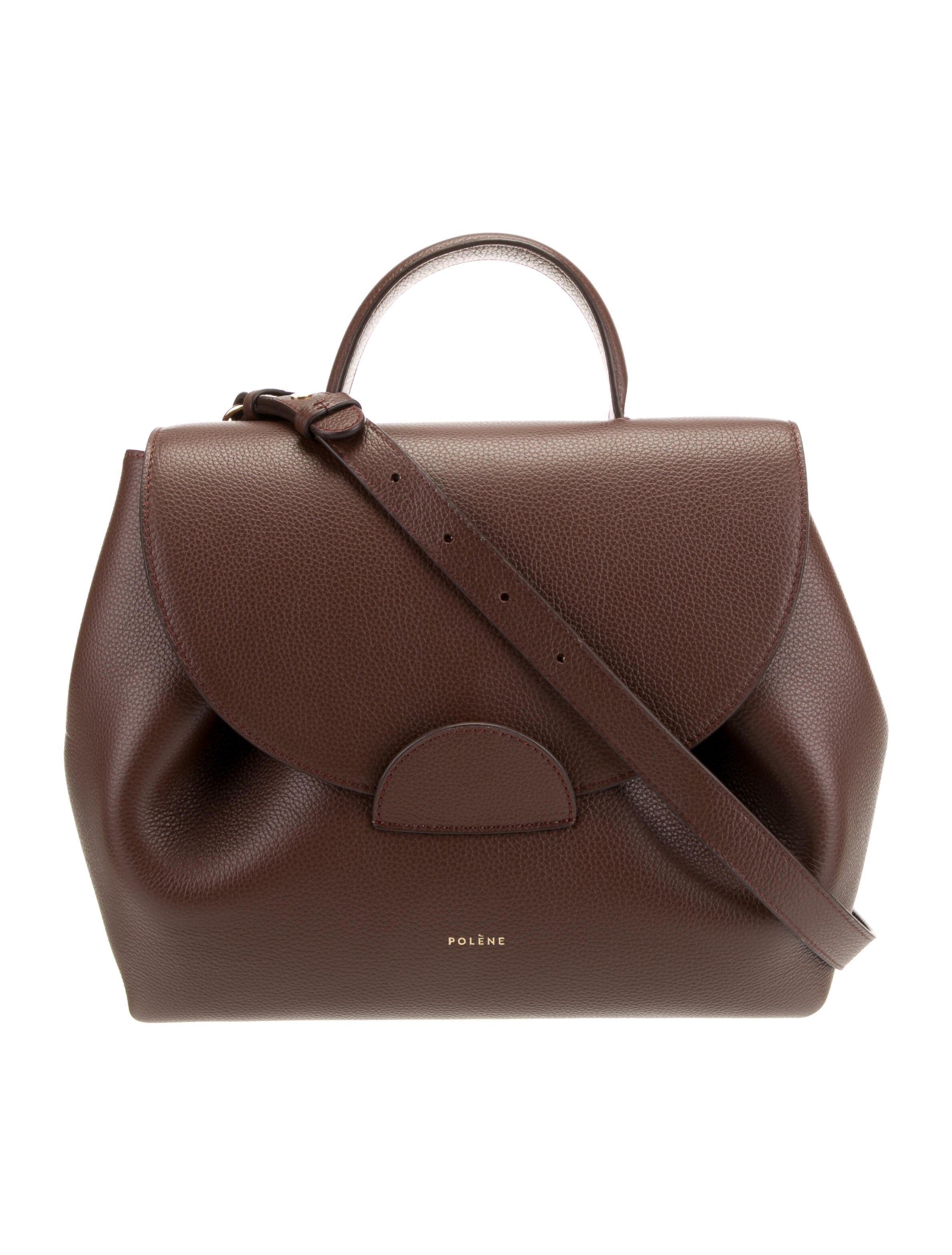 Polène Leather Handle Bag - Brown Handle Bags, Handbags - WPLNE21540 ...