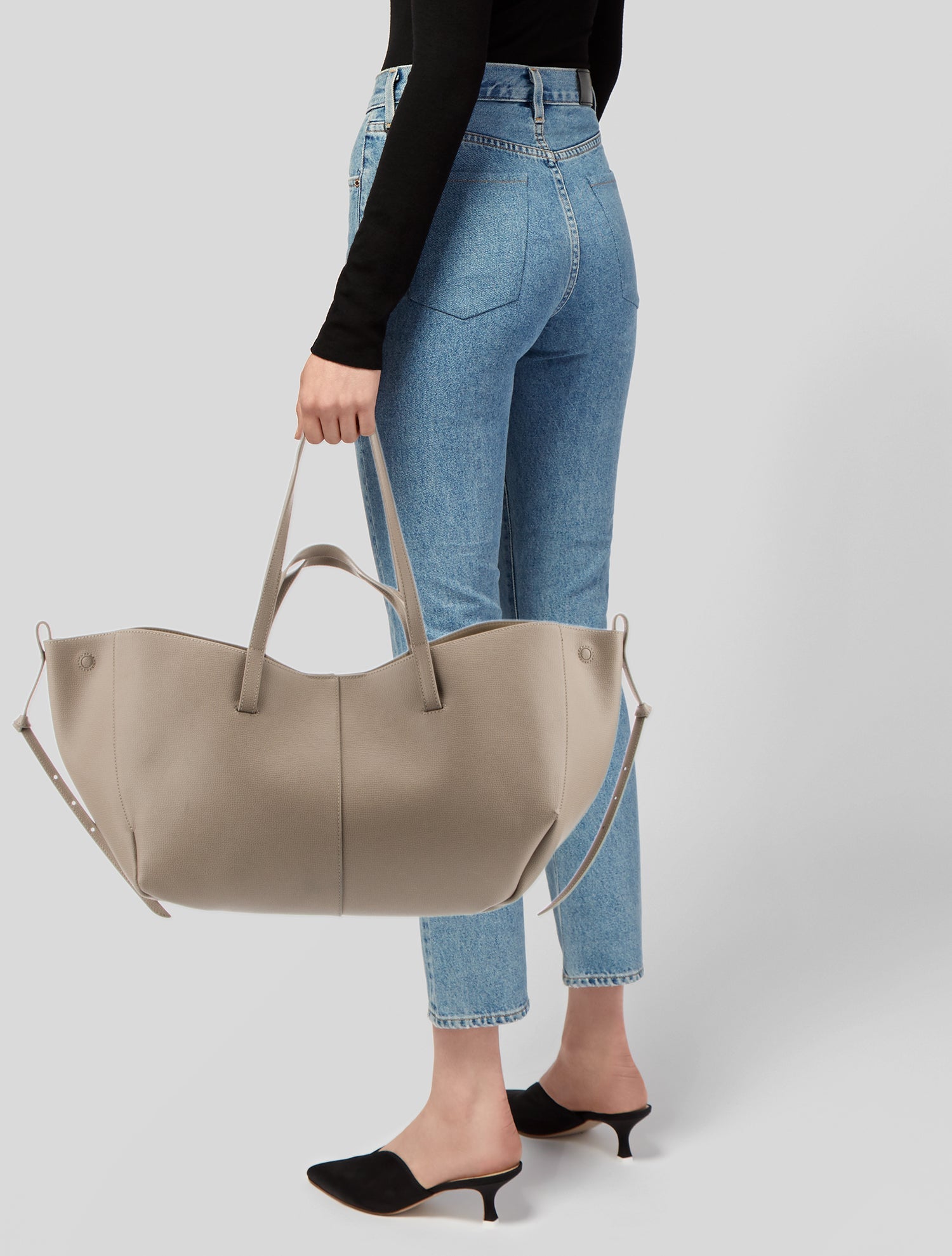 Polène Leather Cyme Mini Tote Bag - Neutrals Totes, Handbags ...