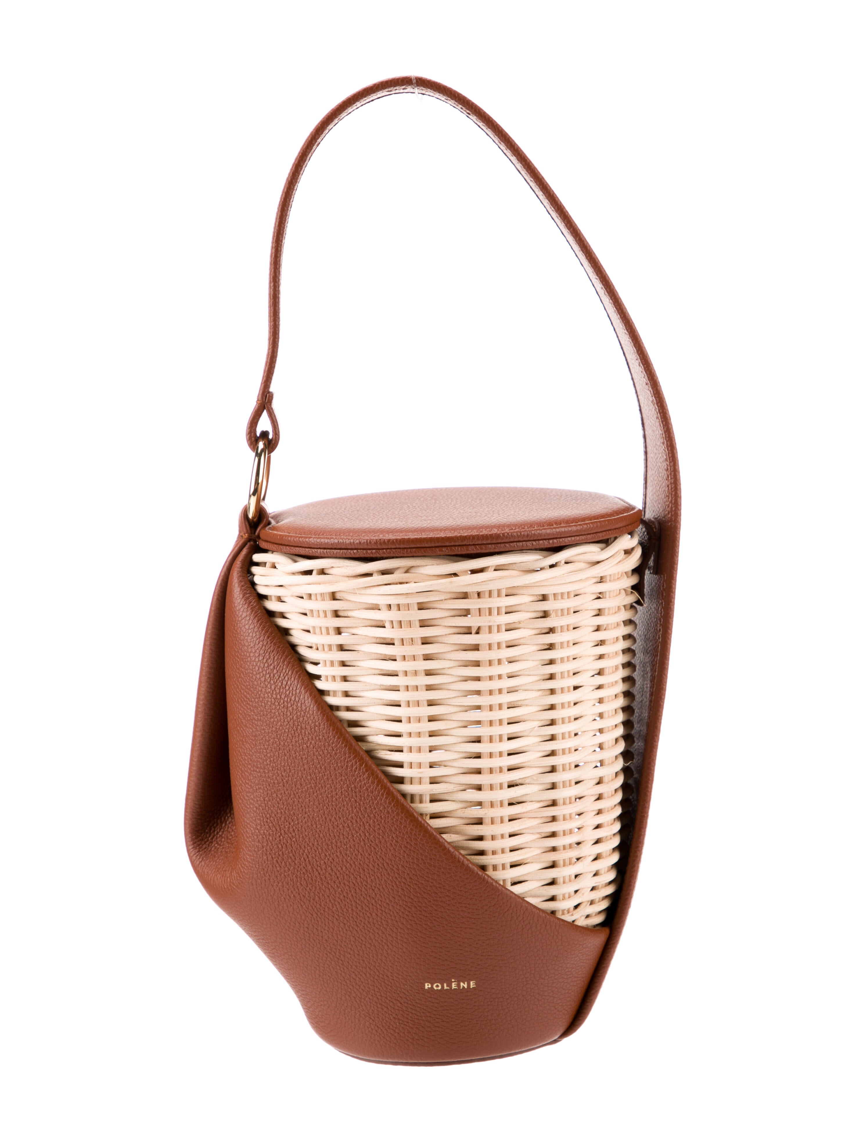 Polène Raffia Bucket Back - Neutrals Bucket Bags, Handbags - WPLNE21606 ...