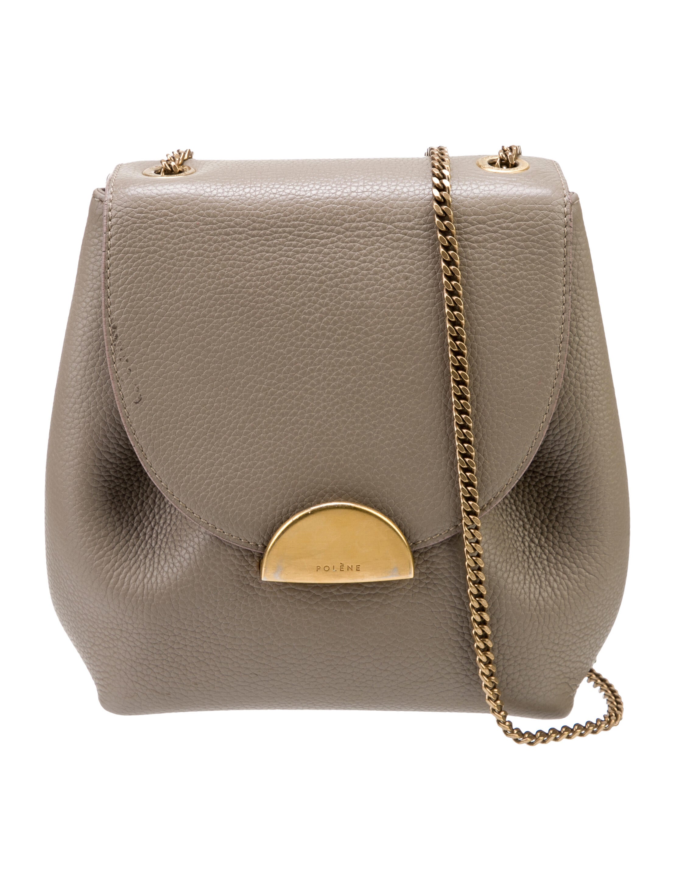 Polène Leather Crossbody Bag - Brown Crossbody Bags, Handbags ...