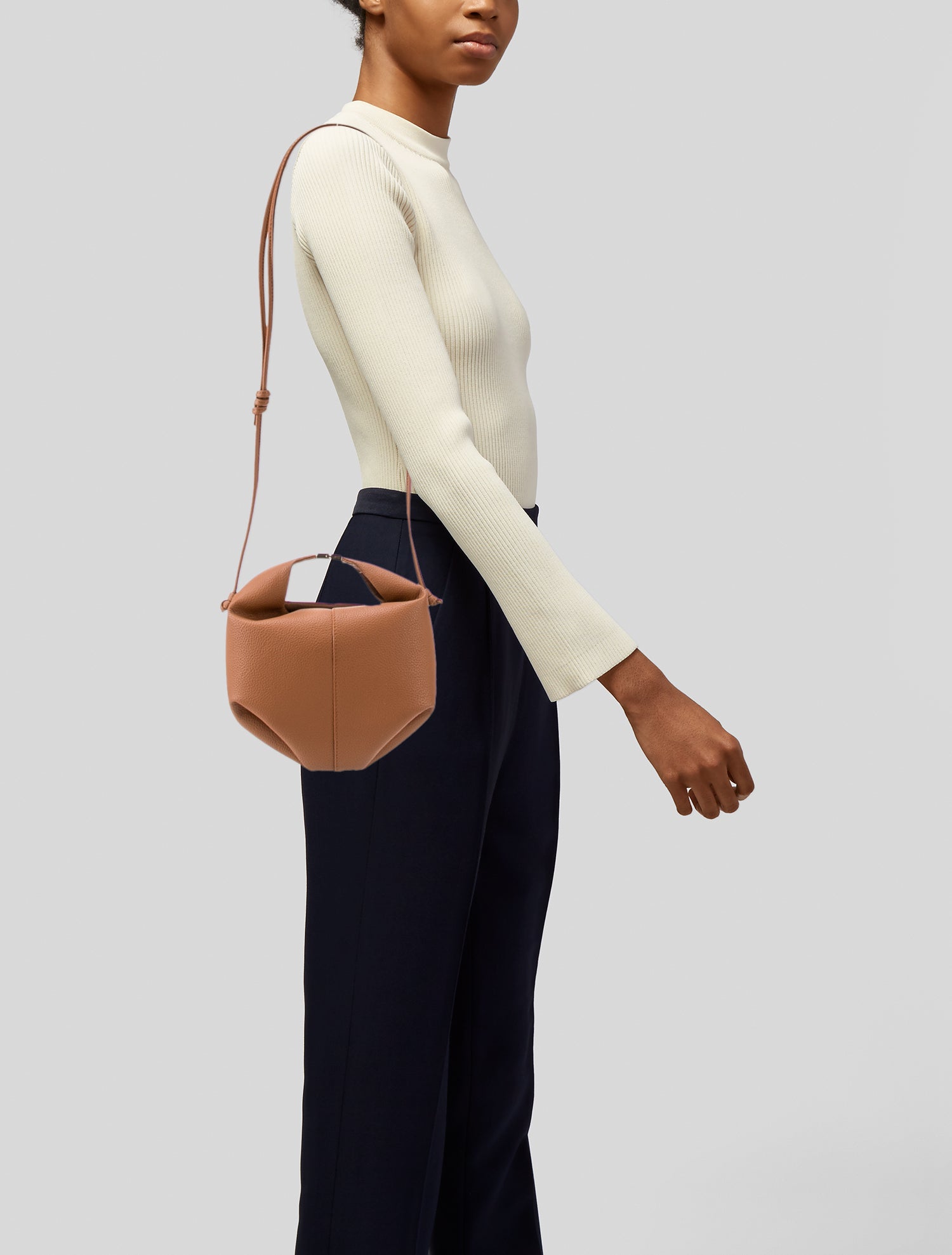 Polène Leather Béri Bag - Brown Crossbody Bags, Handbags - WPLNE21623 ...