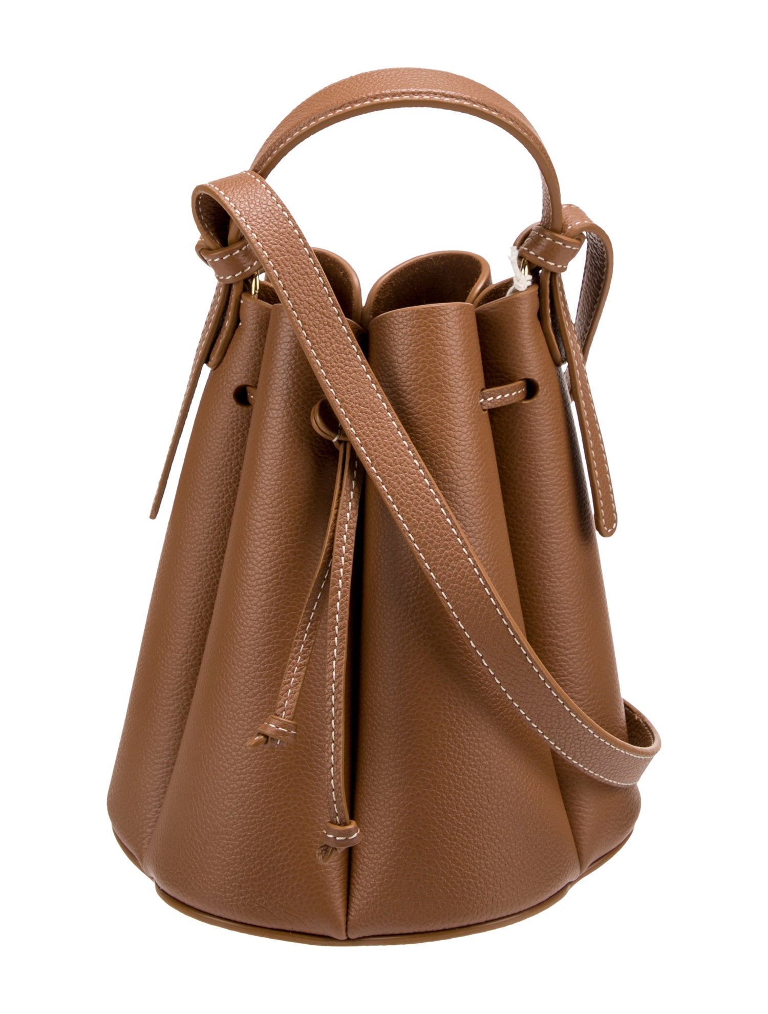 Polène Leather bucket Bag - Brown Bucket Bags, Handbags - WPLNE21654 ...