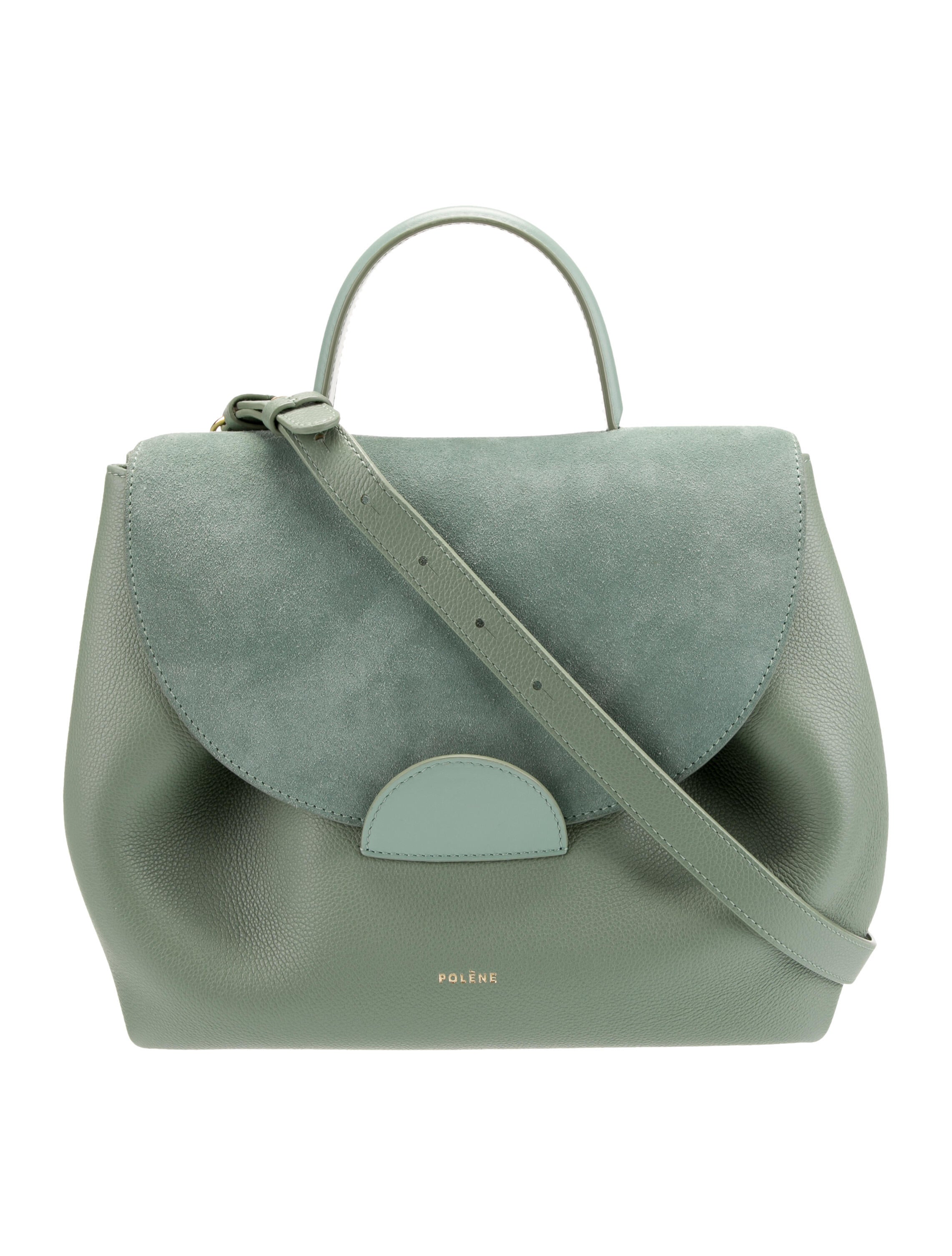 Polène Leather Crossbody Bag - Green Handle Bags, Handbags - WPLNE21677 ...