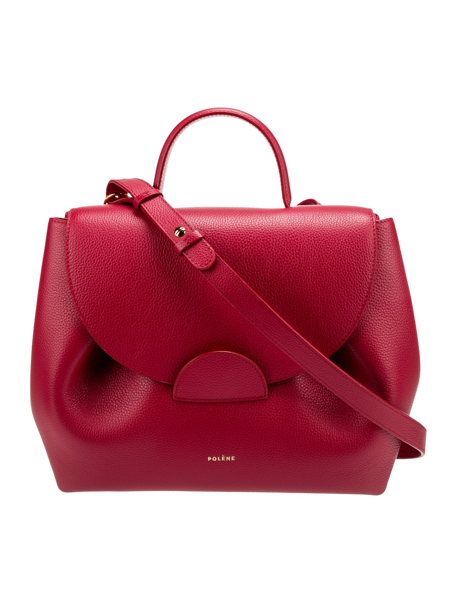 Polène Leather Shoulder Bag - Red Backpacks, Handbags - WPLNE21687 ...