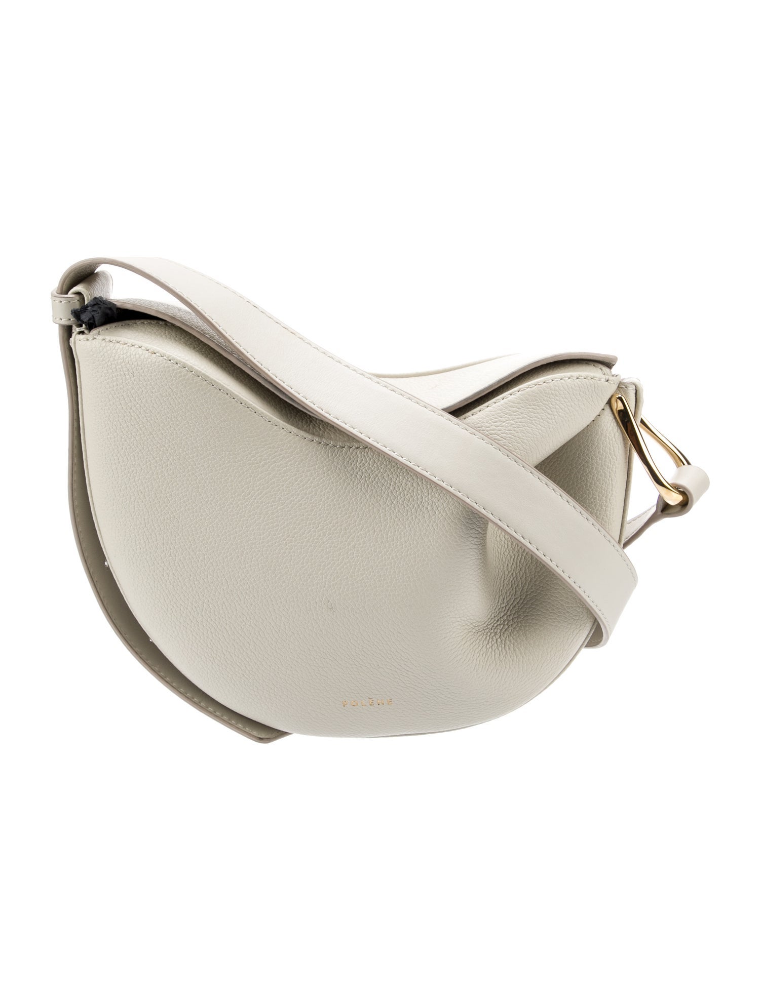 Polène Leather Shoulder Bag - Neutrals Shoulder Bags, Handbags ...
