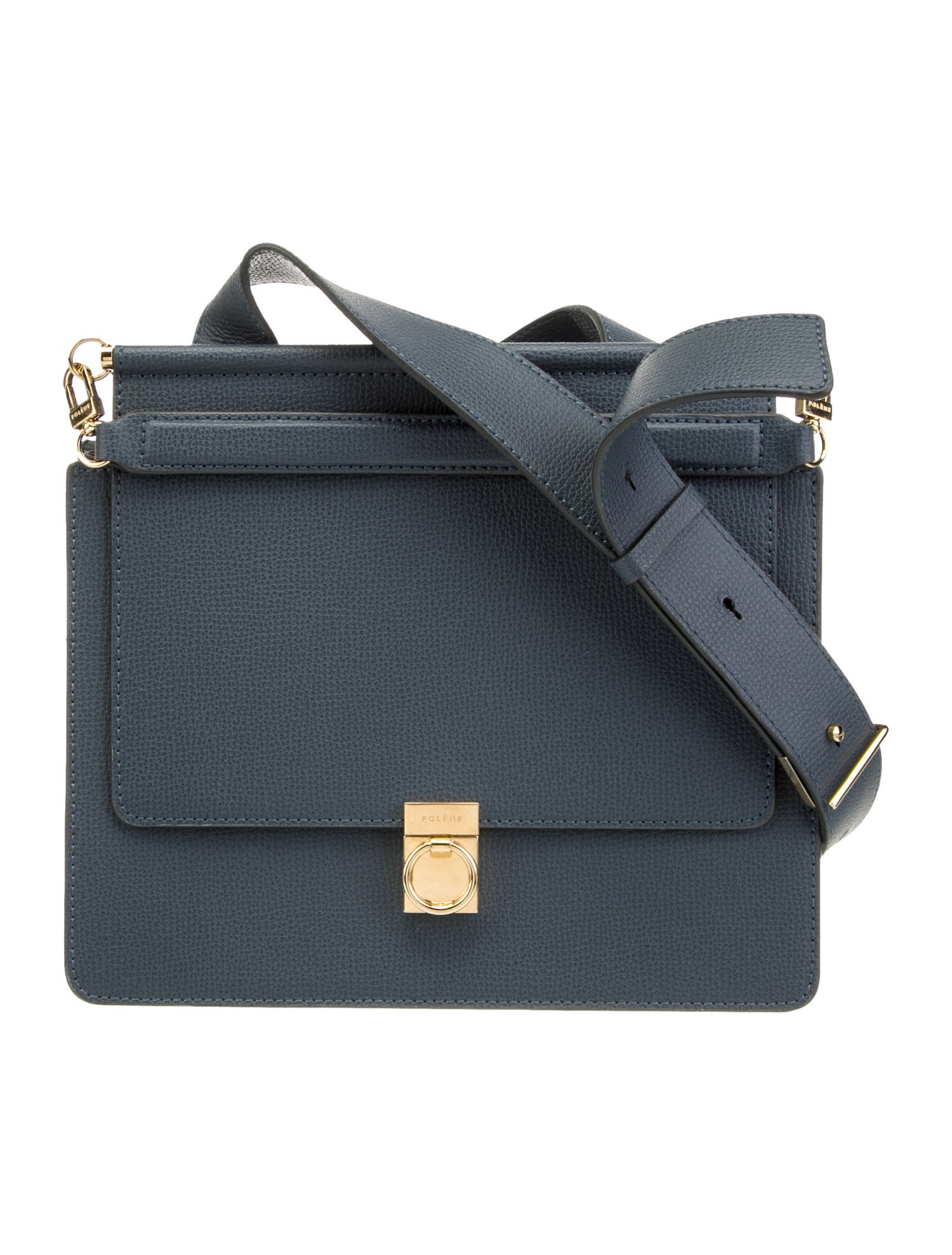 Polène Leather Shoulder Bag - Blue Shoulder Bags, Handbags - WPLNE21803 ...