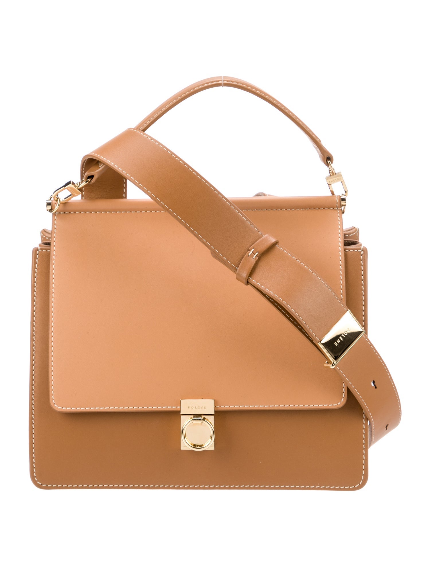 Polène Polène leather Numéro Sept - Brown Handle Bags, Handbags ...