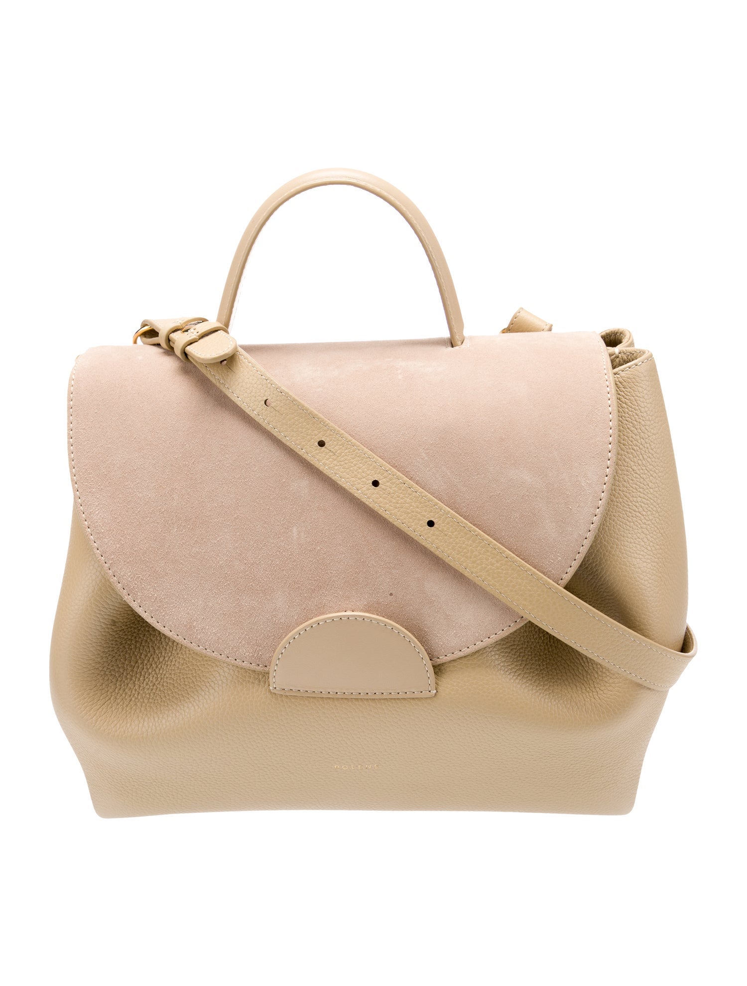 Polène Leather Shoulder Bag - Neutrals Shoulder Bags, Handbags ...