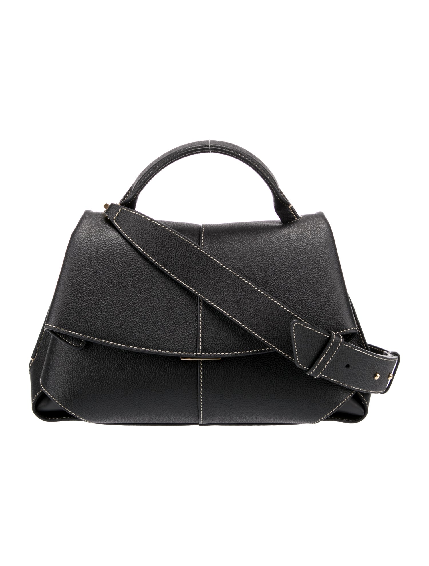 Polène Leather Handbag - Black Handle Bags, Handbags - WPLNE22032 | The ...