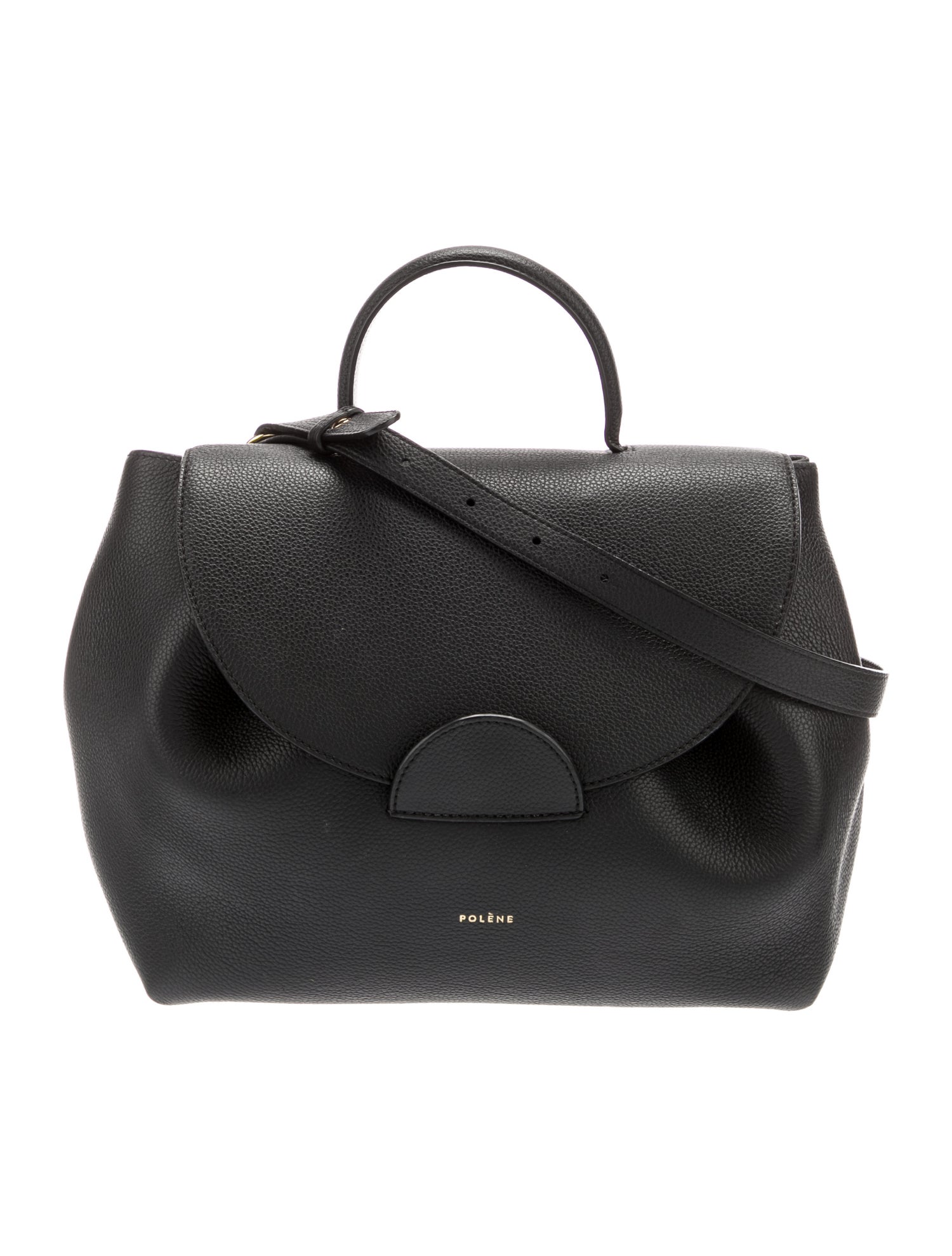 Polène Leather Handle Bag - Black Handle Bags, Handbags - WPLNE22072 ...