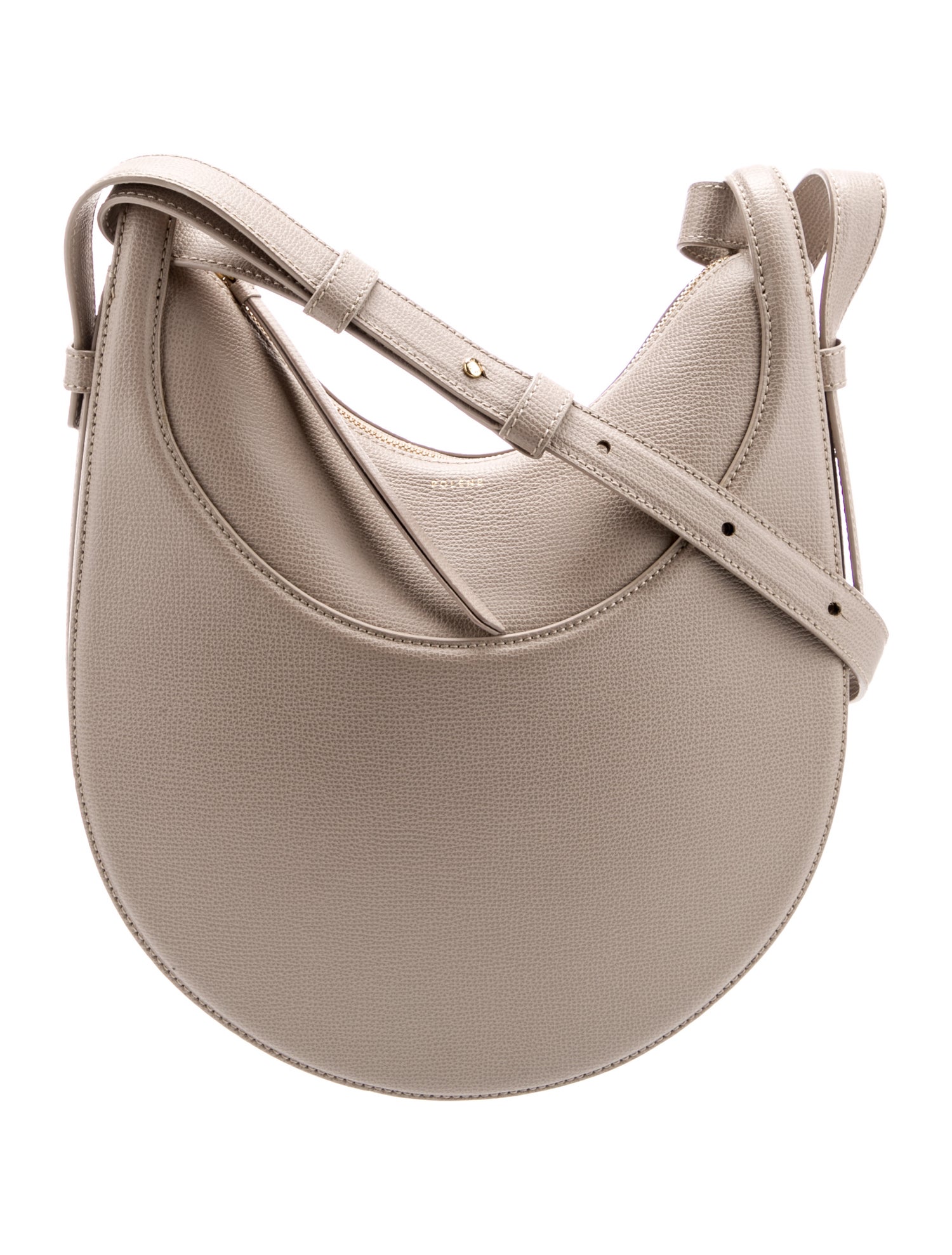 Polène Leather Shoulder Bag - Grey Shoulder Bags, Handbags - WPLNE22285 ...