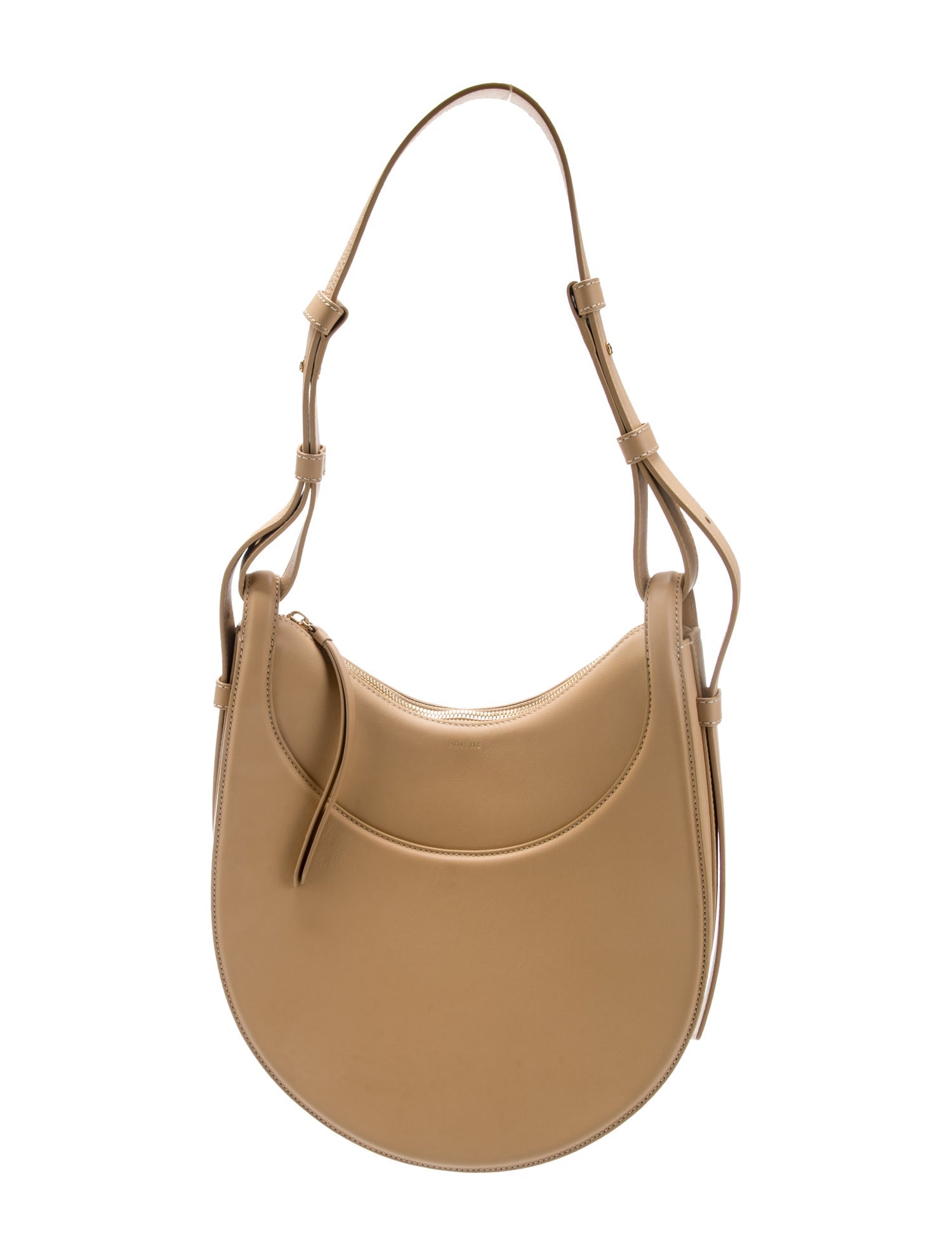 Polène Leather Shoulder Bag - Neutrals Shoulder Bags, Handbags ...