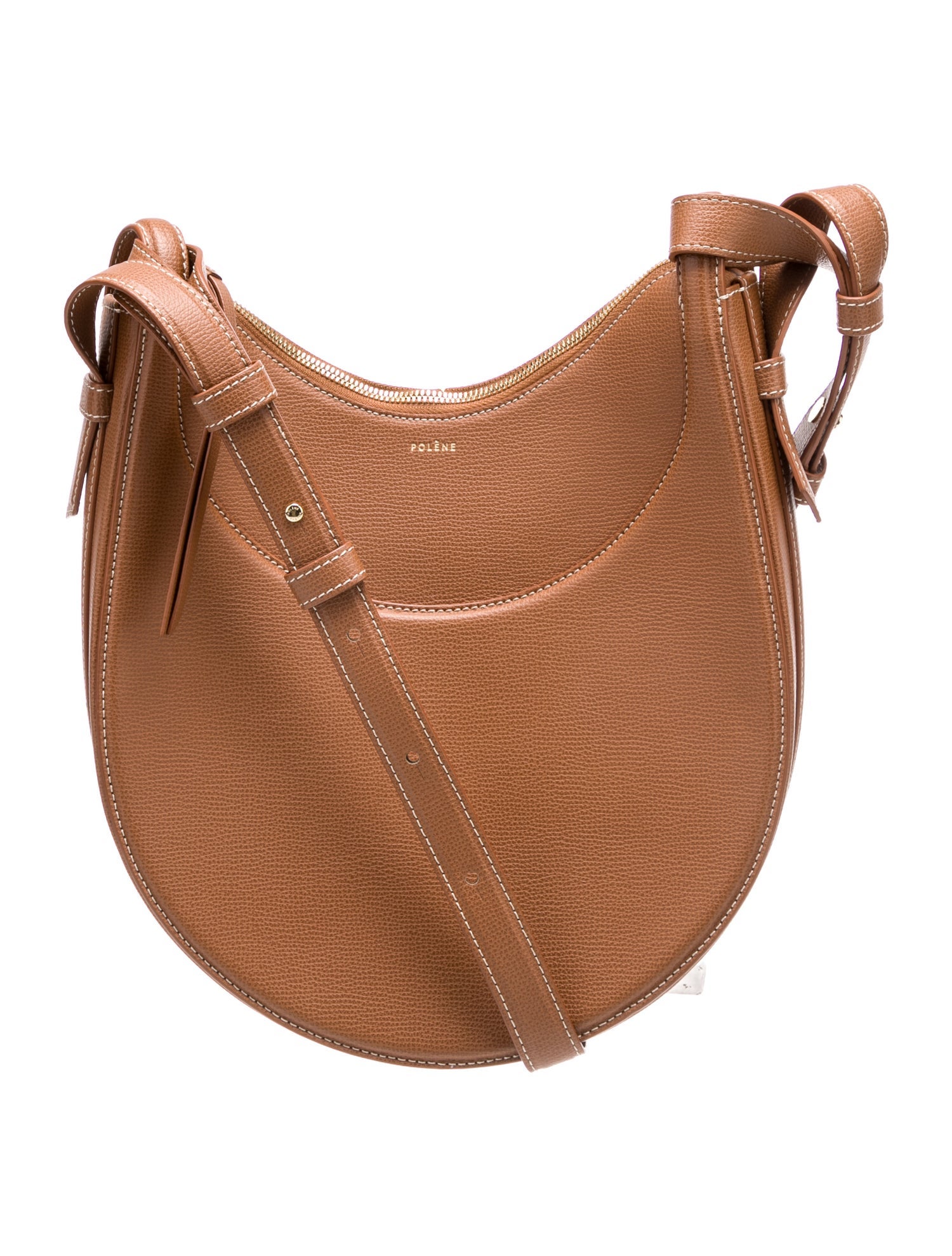 Polène Calfskin Shoulder Bag - Brown Shoulder Bags, Handbags ...