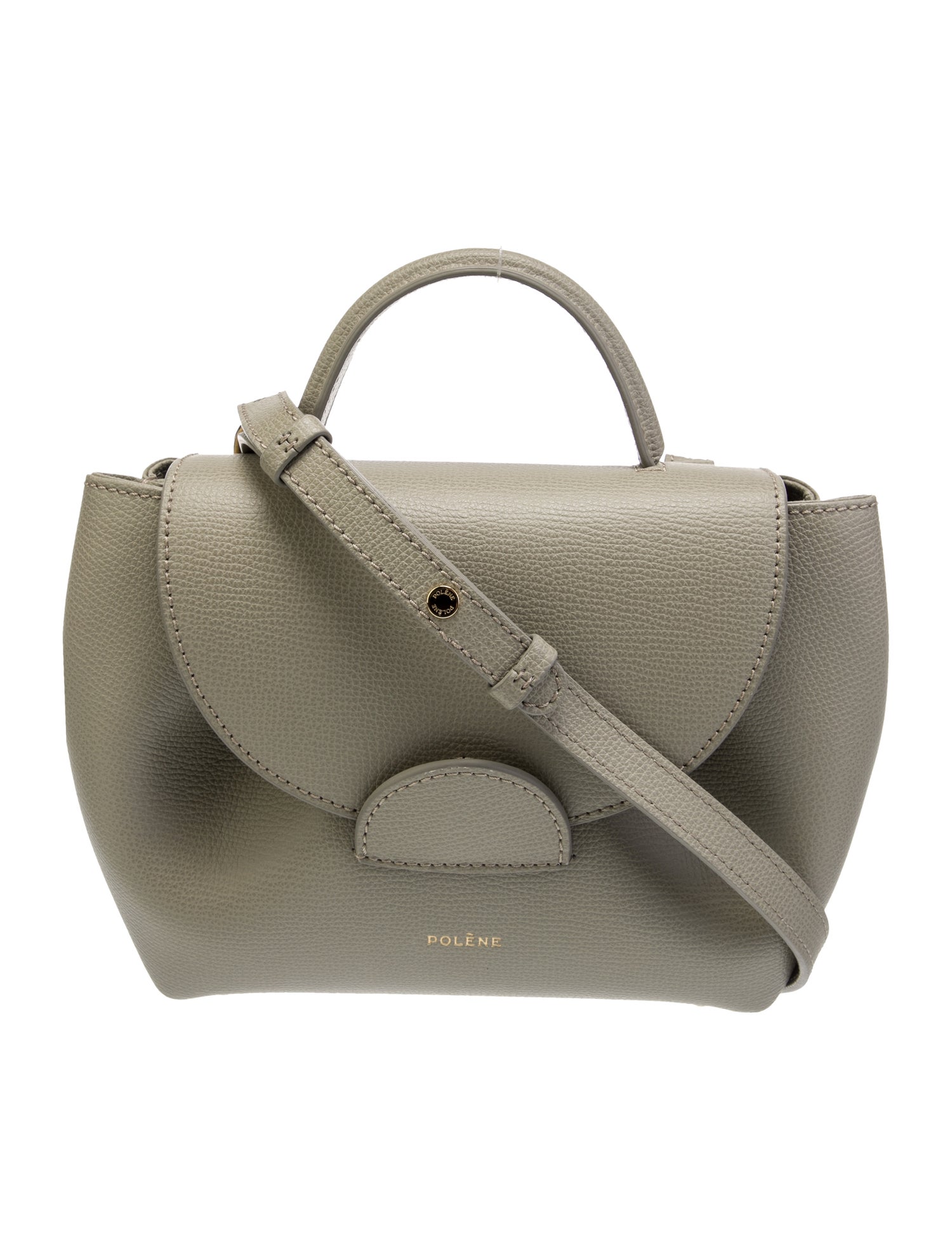 Polène Leather Crossbody Bag - Green Crossbody Bags, Handbags ...