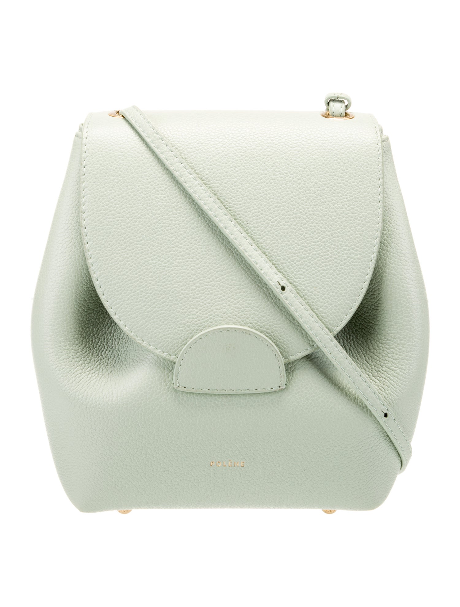 Polène Leather Crossbody Bag - Green Crossbody Bags, Handbags ...