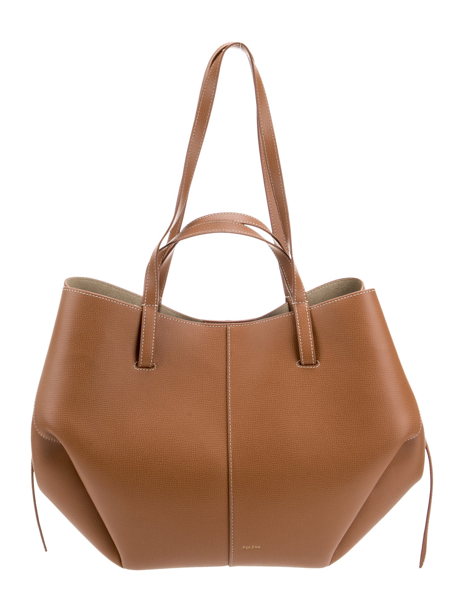 Polène Leather Shoulder Bag - Brown Shoulder Bags, Handbags ...