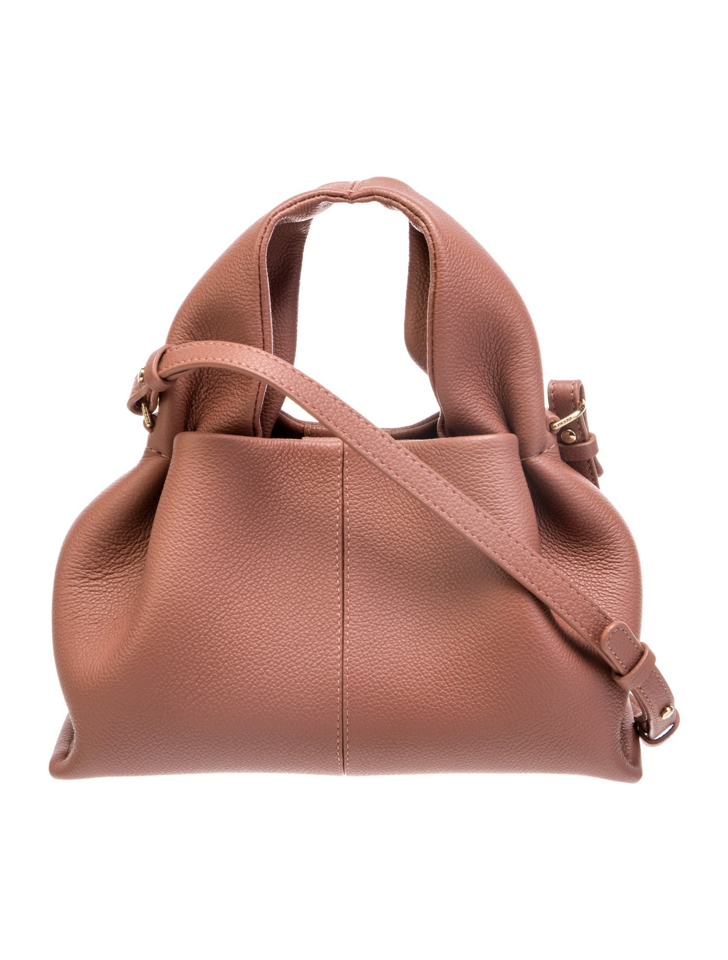 Polène Leather Top Handle Bag - Pink Handle Bags, Handbags - WPLNE22574 ...