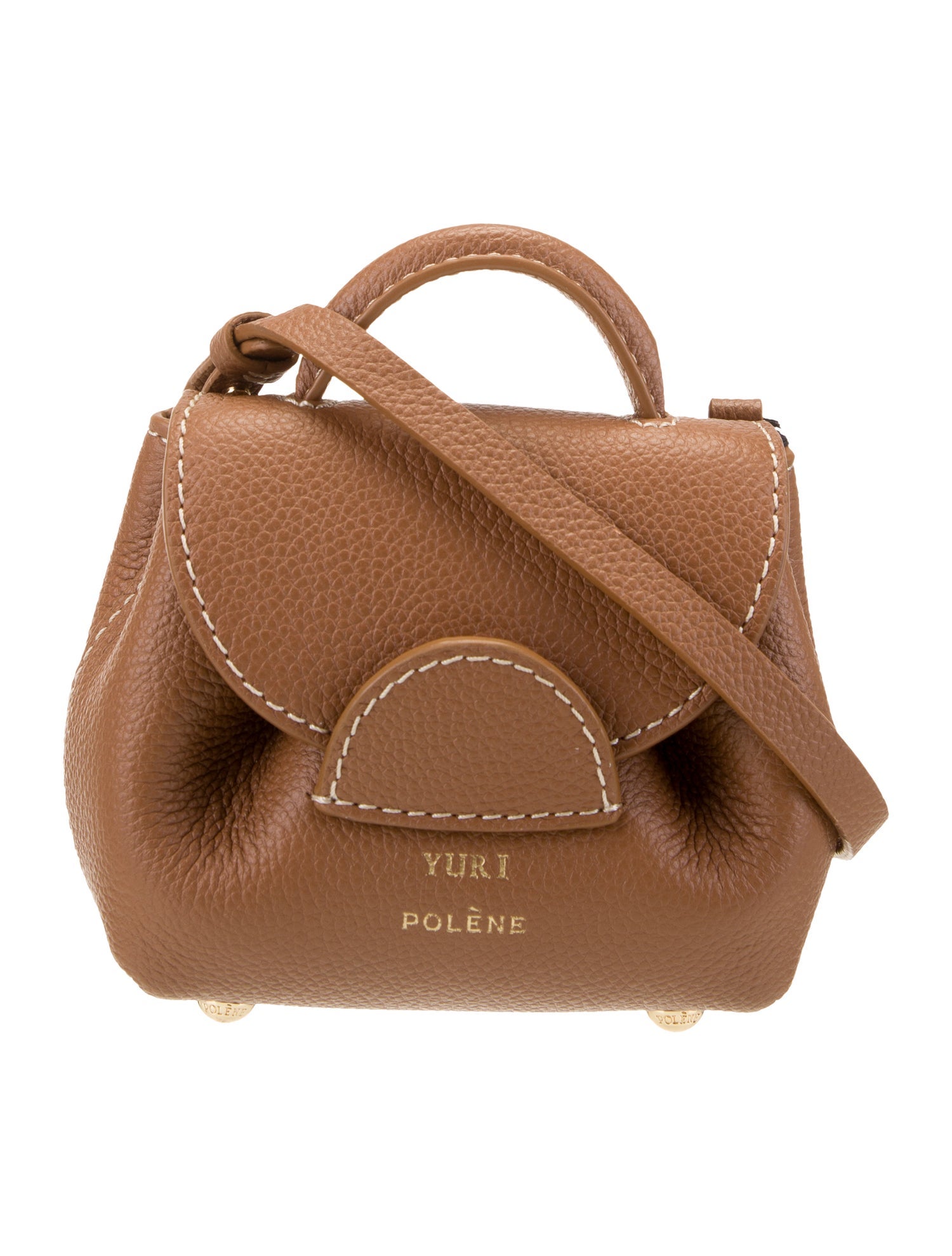 Polène Leather Crossbody Bag - Brown Mini Bags, Handbags - WPLNE22582 ...