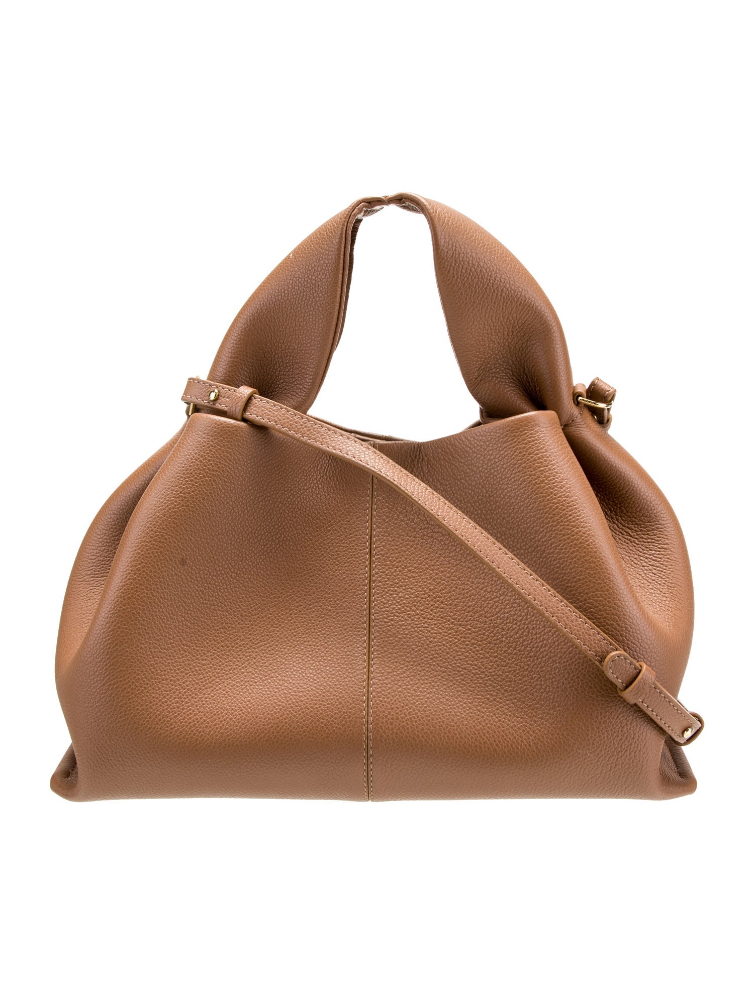 Polène Leather Top Handle Bag - Brown Handle Bags, Handbags ...