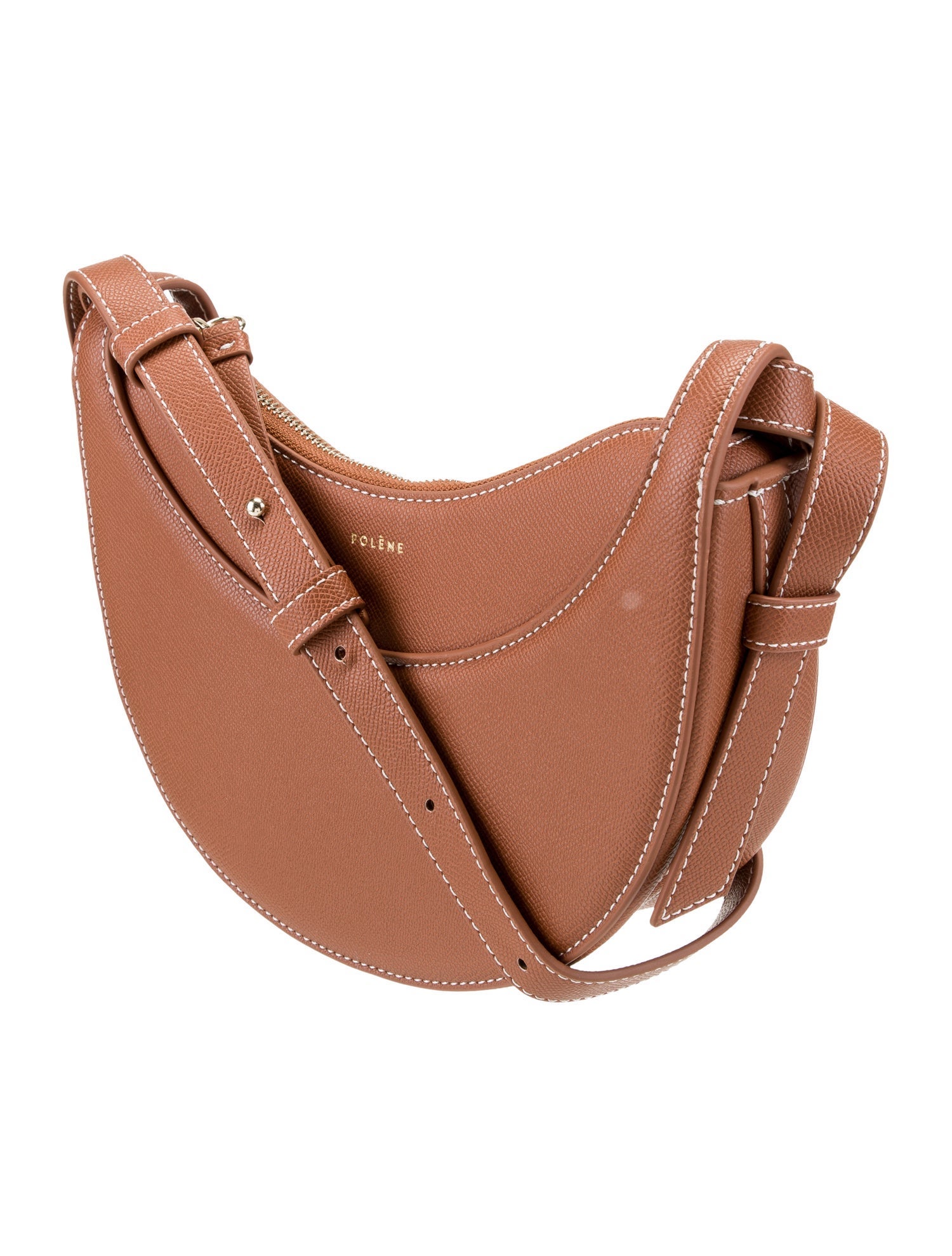 Polène Leather Shoulder Bag - Neutrals Shoulder Bags, Handbags ...