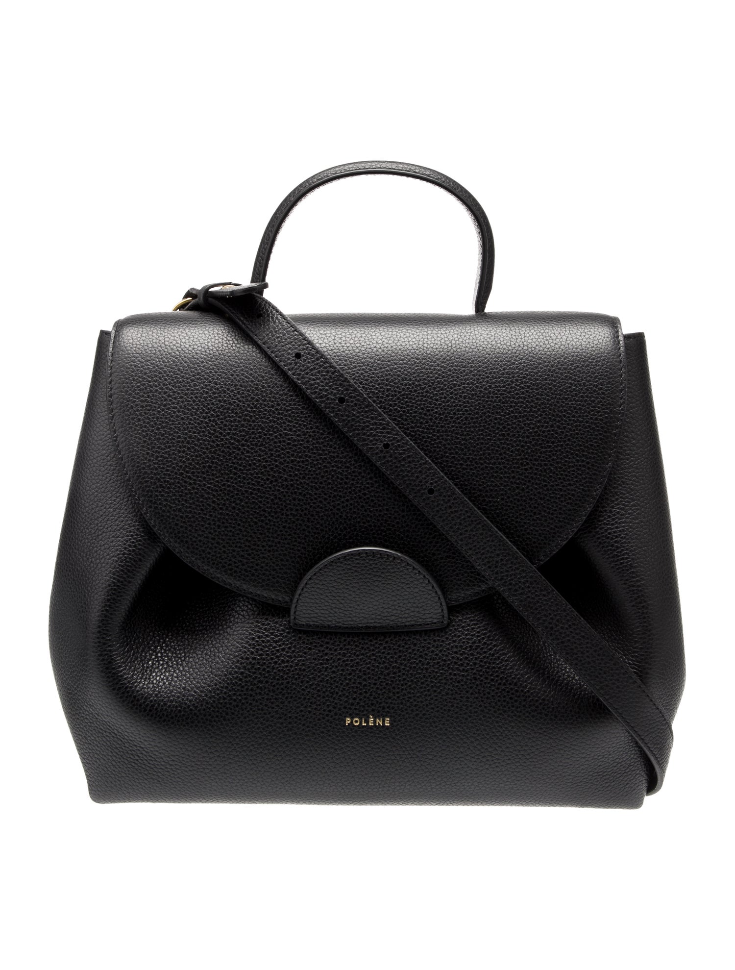 Polène Leather Shoulder Bag - Black Crossbody Bags, Handbags ...