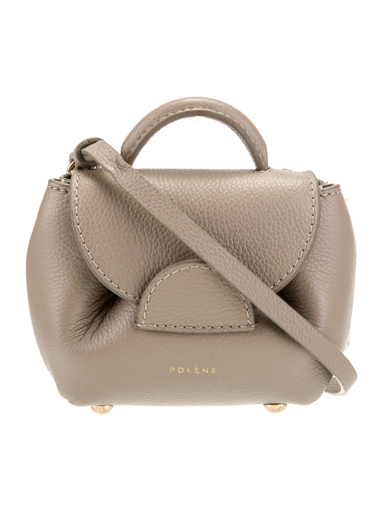 Polène Leather Crossbody Bag - Brown Mini Bags, Handbags - WPLNE22819 ...