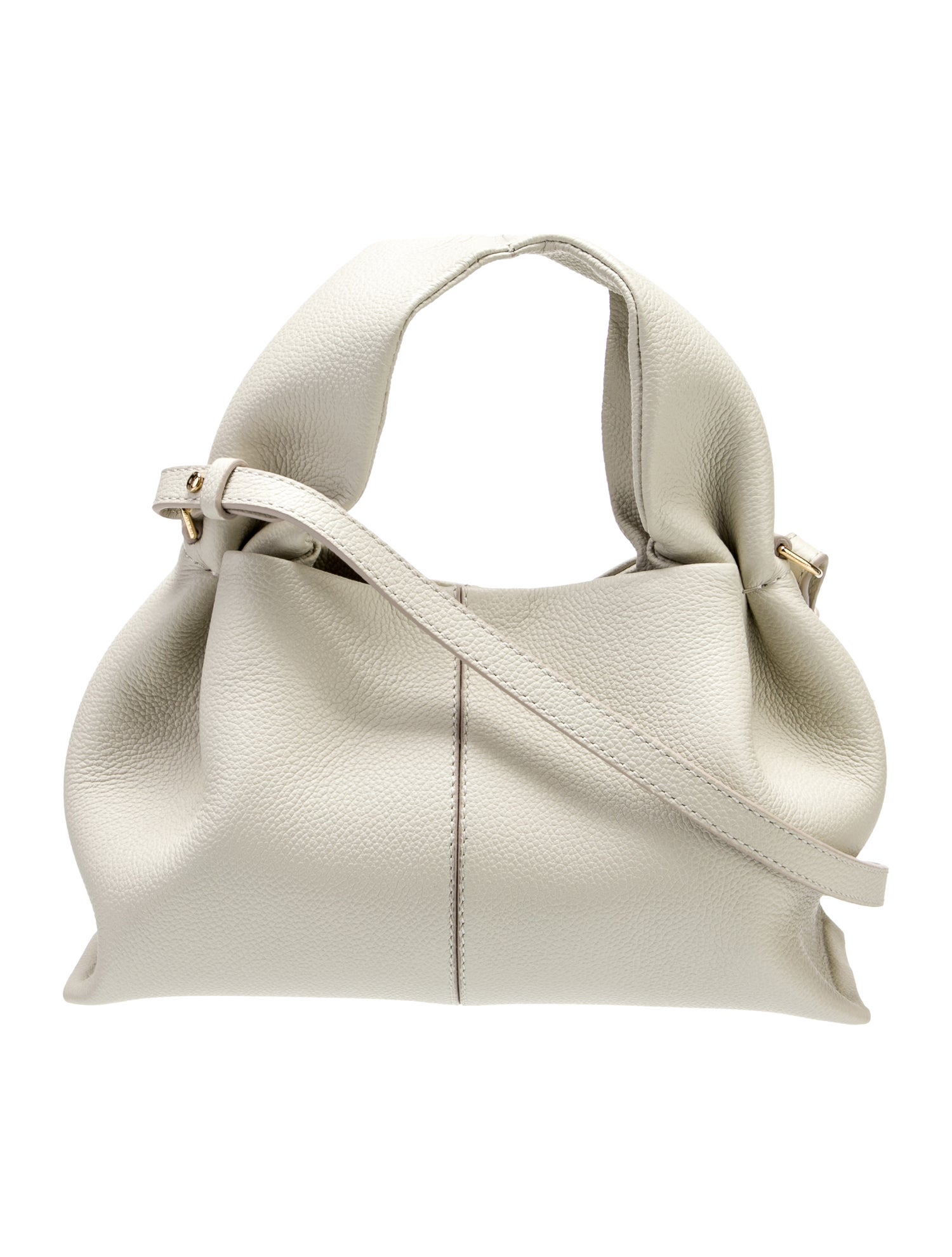 Polène Leather Top Handle Bag - Neutrals Handle Bags, Handbags ...