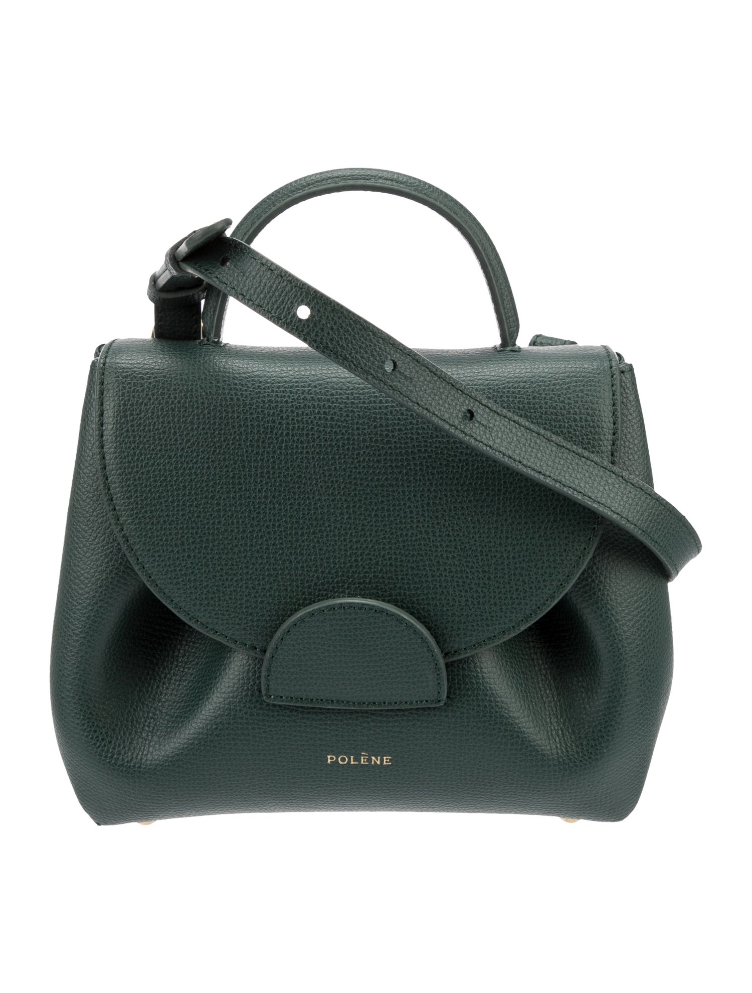 Polène Leather Crossbody Bag - Green Crossbody Bags, Handbags ...