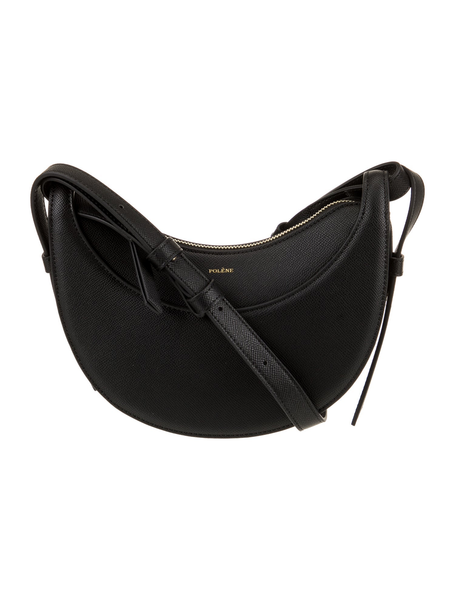 Polène Leather Shoulder Bag - Black Shoulder Bags, Handbags ...