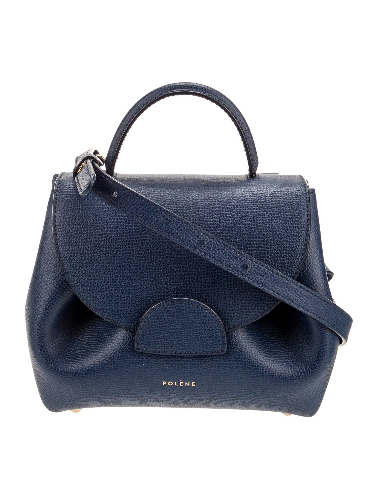 Polène Leather Crossbody Bag - Blue Crossbody Bags, Handbags ...