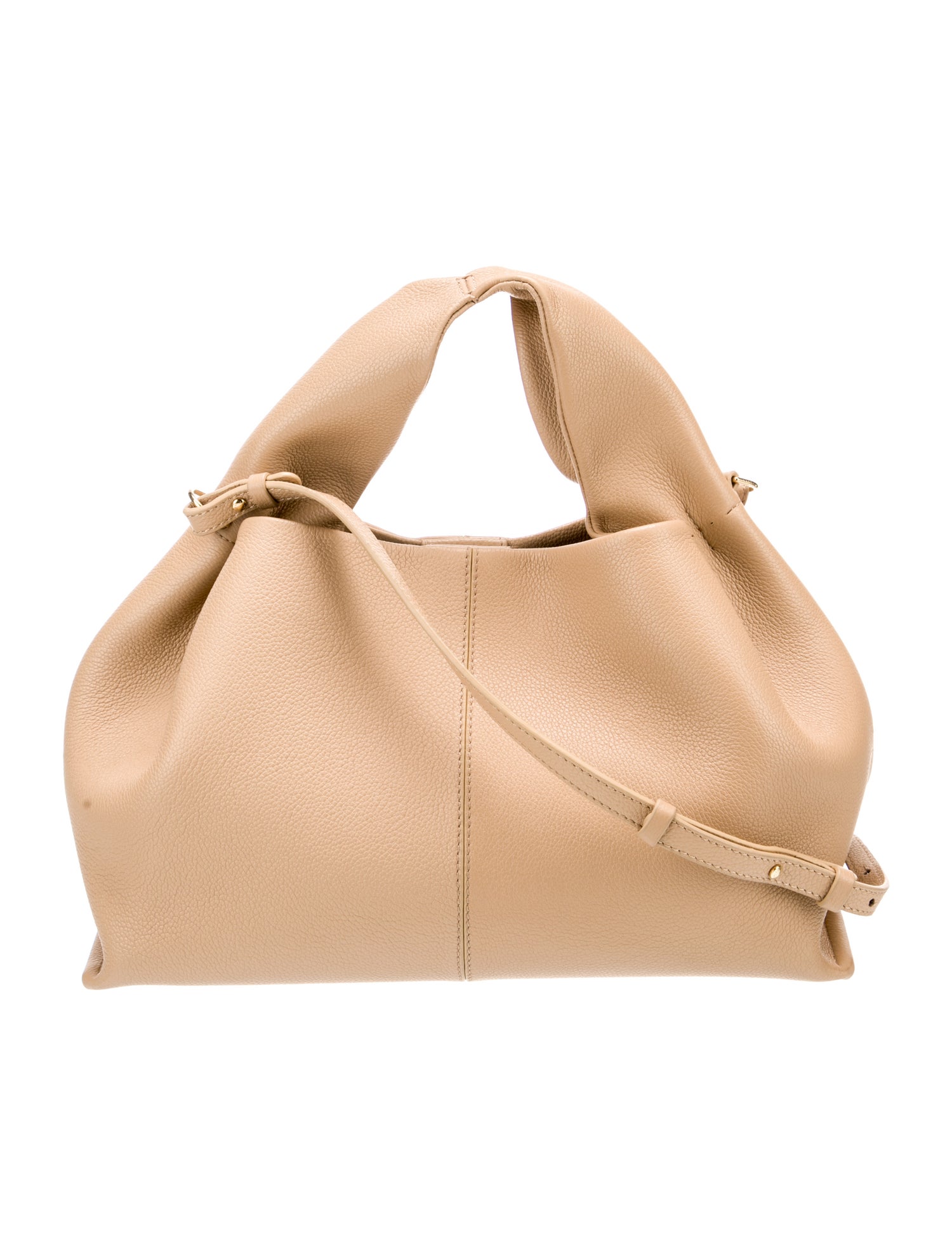Polène Leather Shoulder Bag - Neutrals Shoulder Bags, Handbags ...