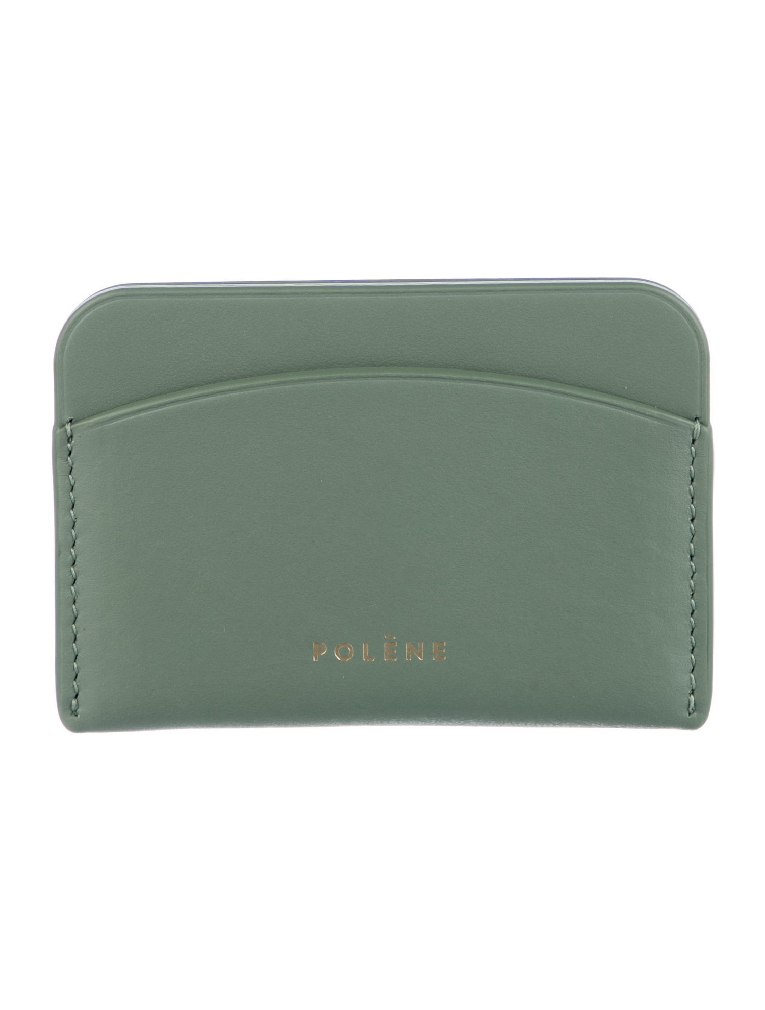 Polène Leather Card Holder - Green Wallets, Accessories - WPLNE23178 ...