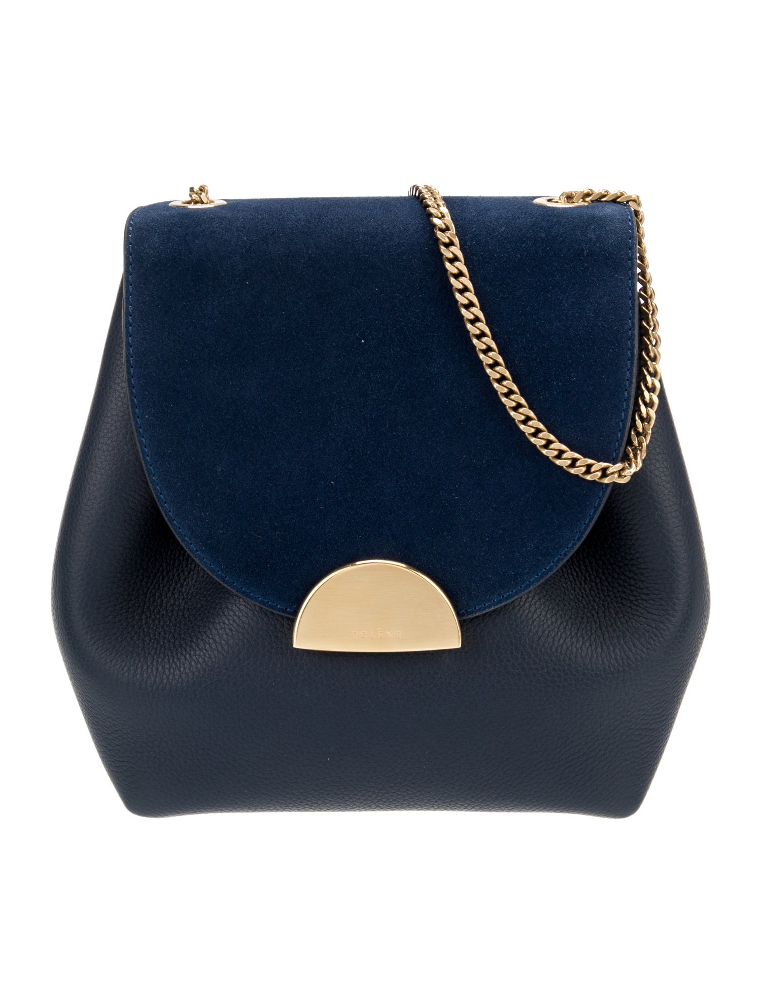 Polène Leather Crossbody Bag - Blue Crossbody Bags, Handbags ...